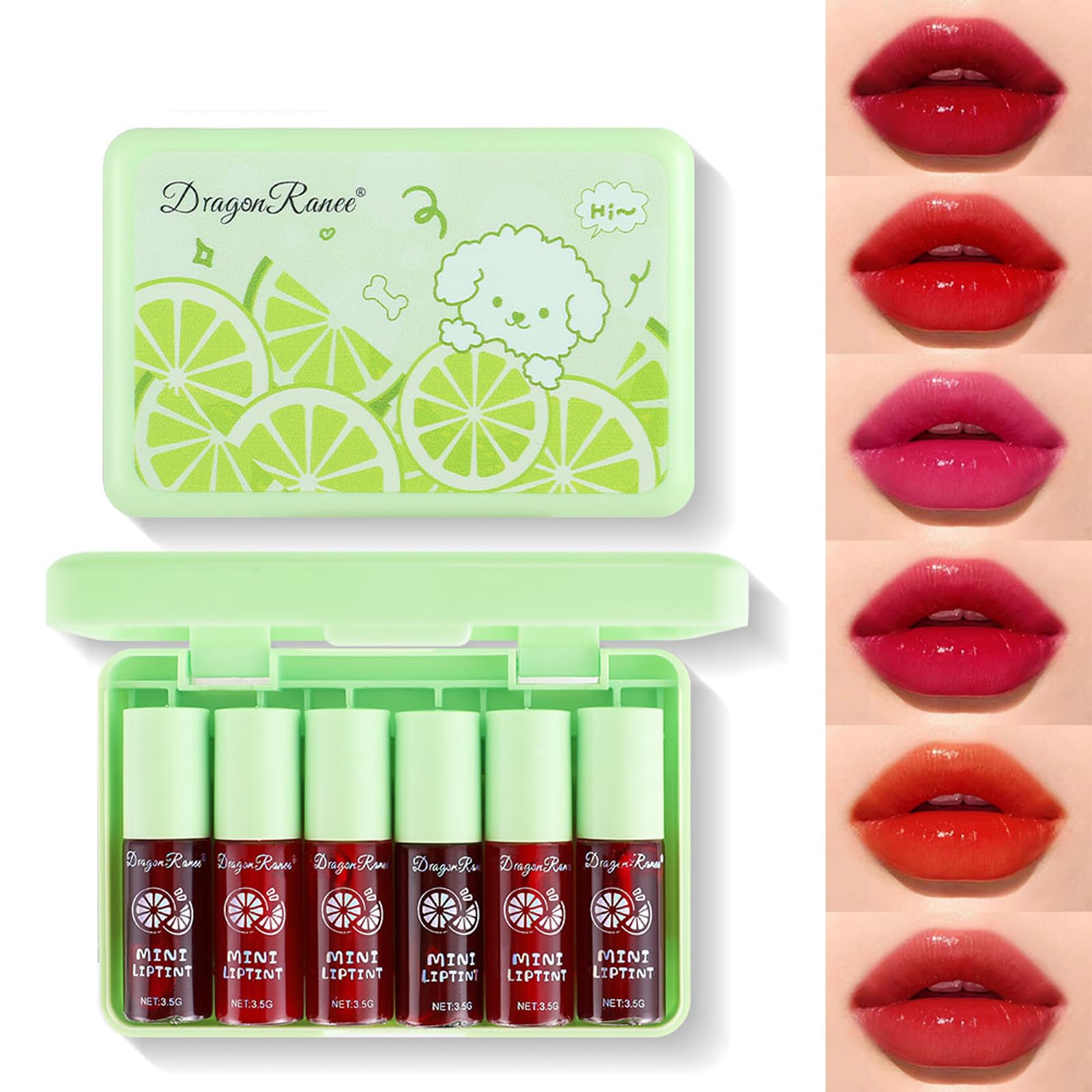 Amazon.com : 6 Colors Lip Tint Stain Korean Lip Gloss Watery Lip Stain ...