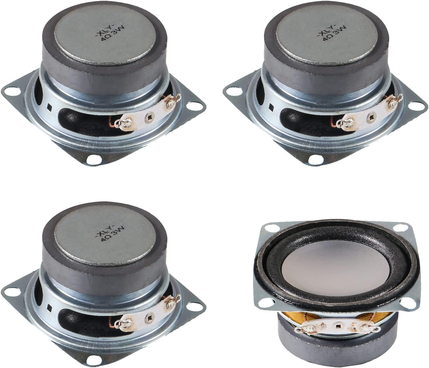 Amazon.com: ACEIRMC 4pcs 2inch 4Ohm 10W Full Range Audio Speaker Stereo ...