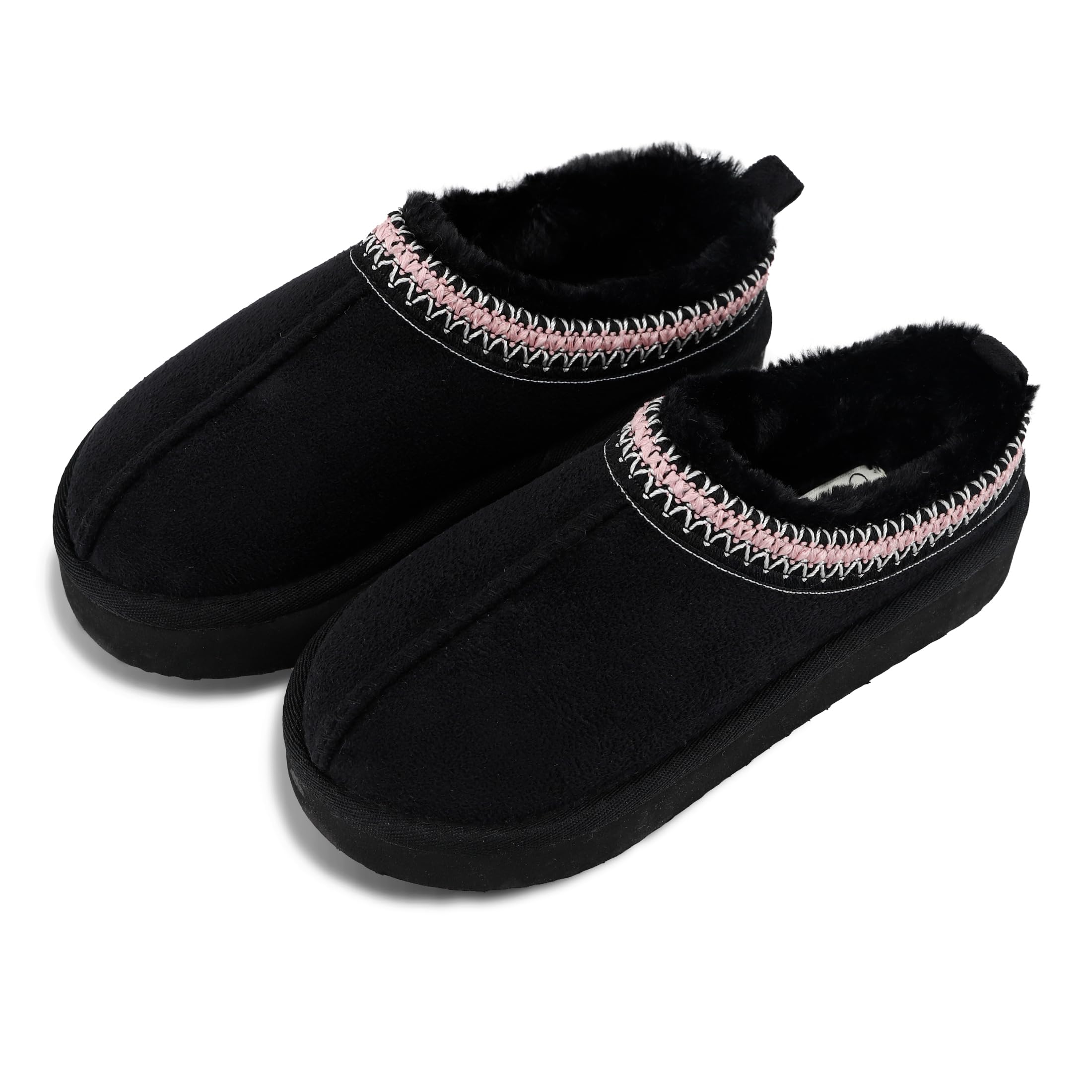 Snapklik.com : Girls Microsuede Clog 1" Platform Slipper