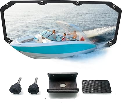 Amazon.com: MZS Boat Mirror Rear View, Universal Marine Mirrors Wide ...