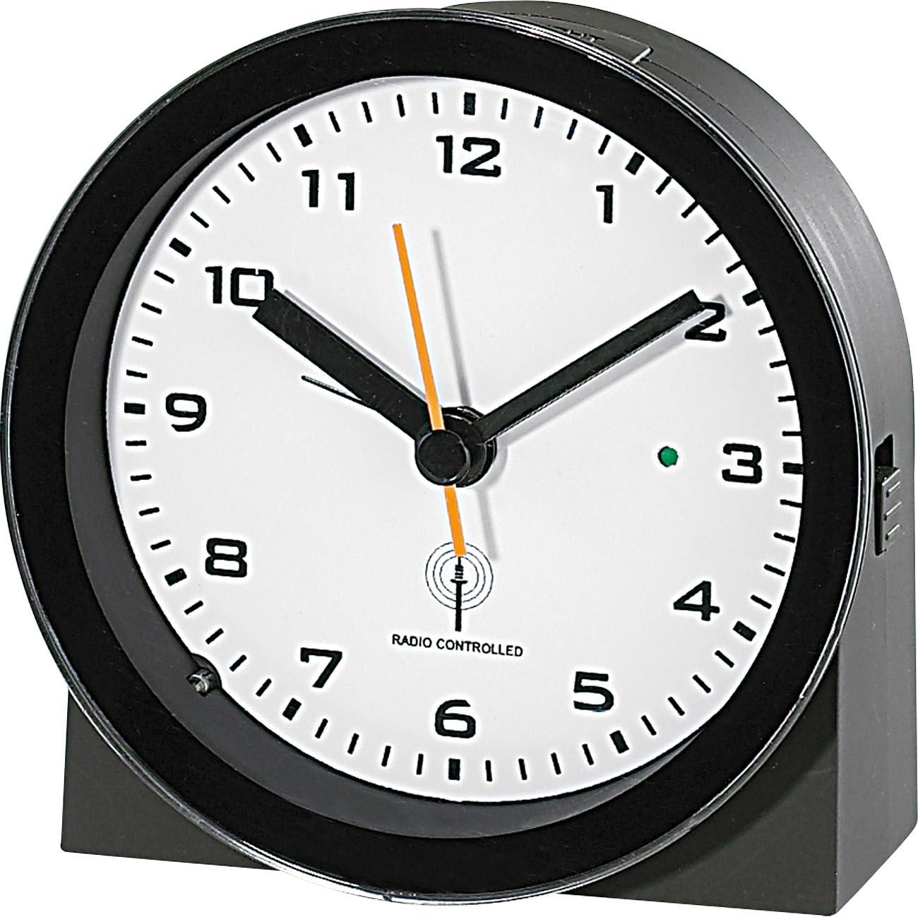 infactory Funkwecker analog: Funkuhr mit Weckfunktion (Tisch Funkuhr ...