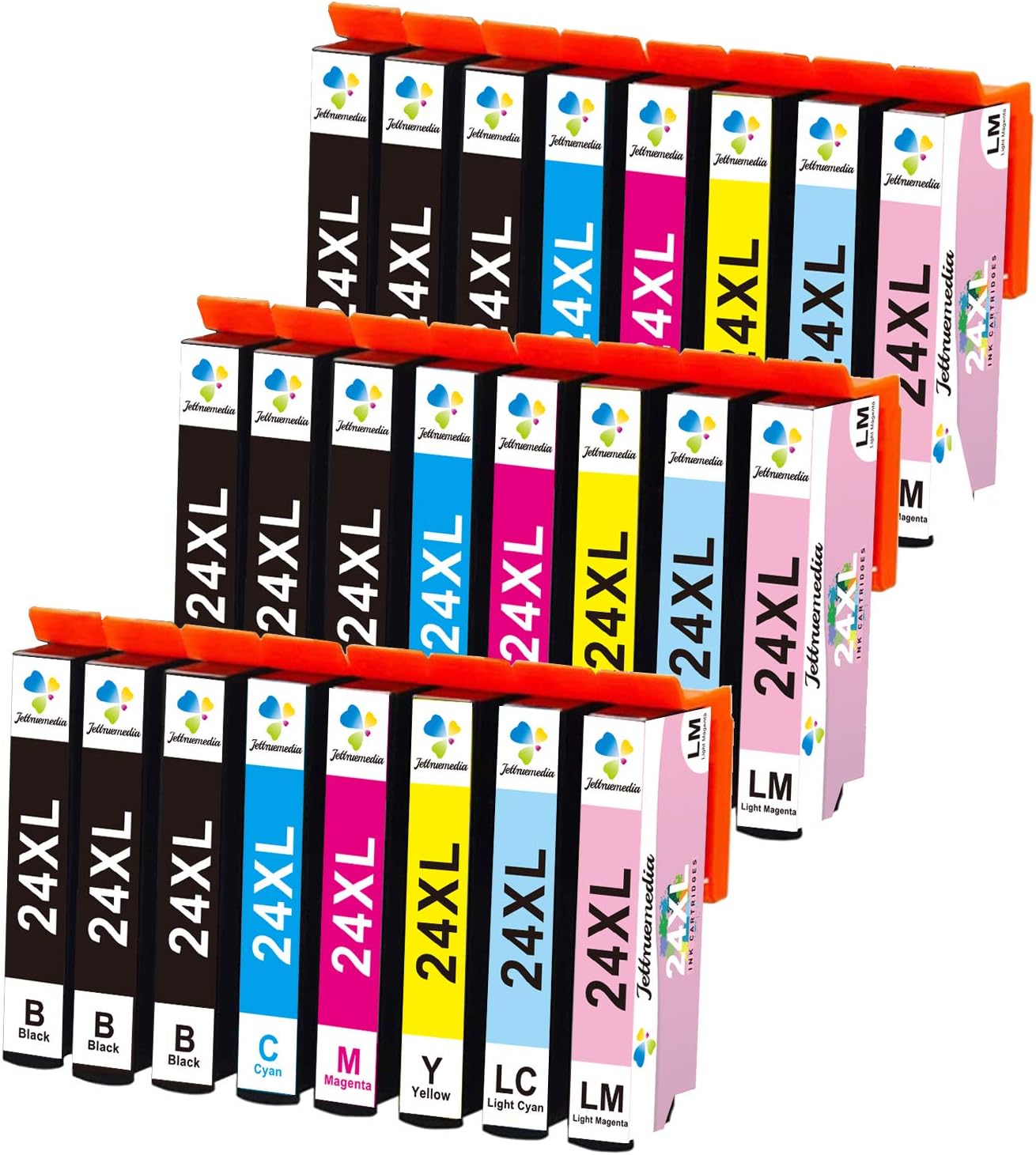 Jettruemedia 24XL Ink Cartridges Multipack Compatible with Epson 24XL ...