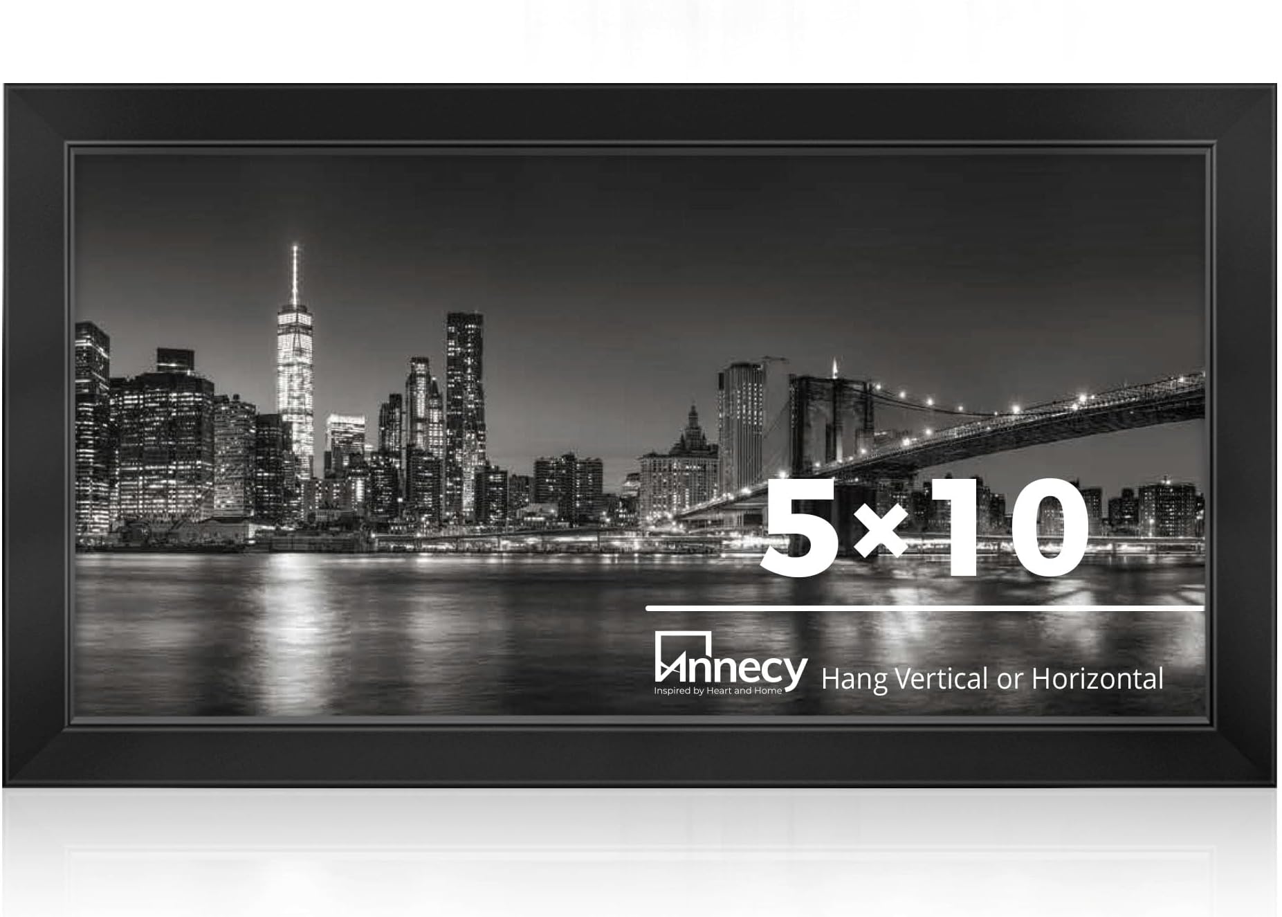 Amazon.com: 5x10 Black Gallery Business License Frame with 3.5x8 Mat ...