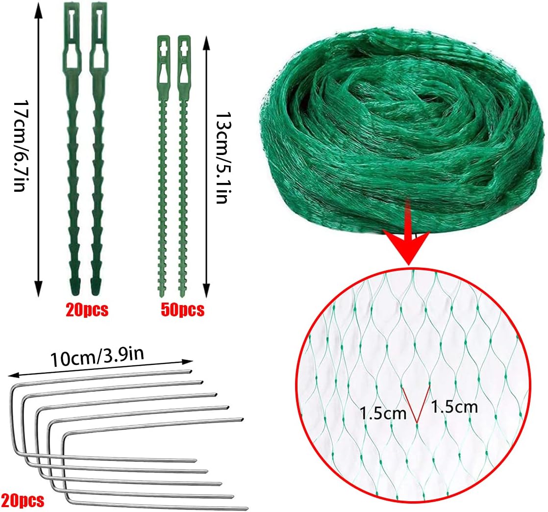 4 x 10 m bird net, bird protection net, garden bed, pond net, tree net ...