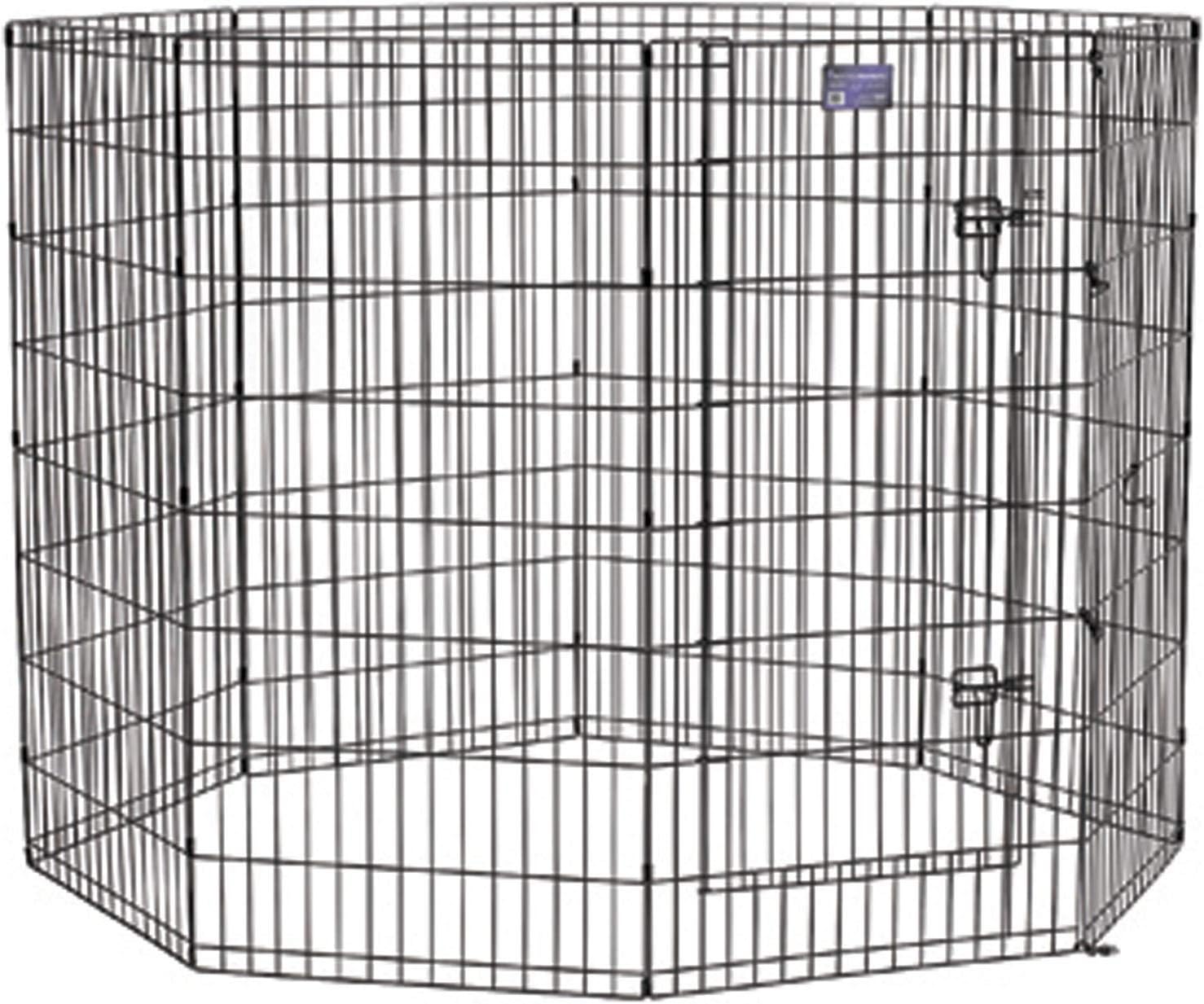 Amazon.com : Midwest Black E-Coat Exercise Pen w/Door for Dogs, 48" H ...