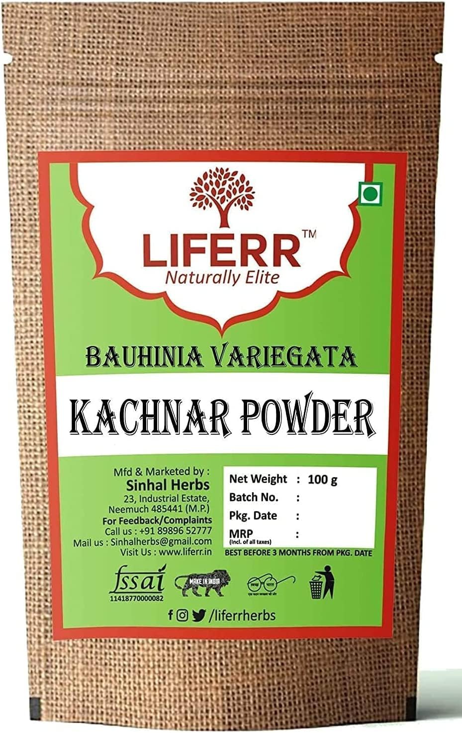 Amazon.com: SPEC LIFERR Kachnar Bark Powder | Bauhinia Variegata Powder ...
