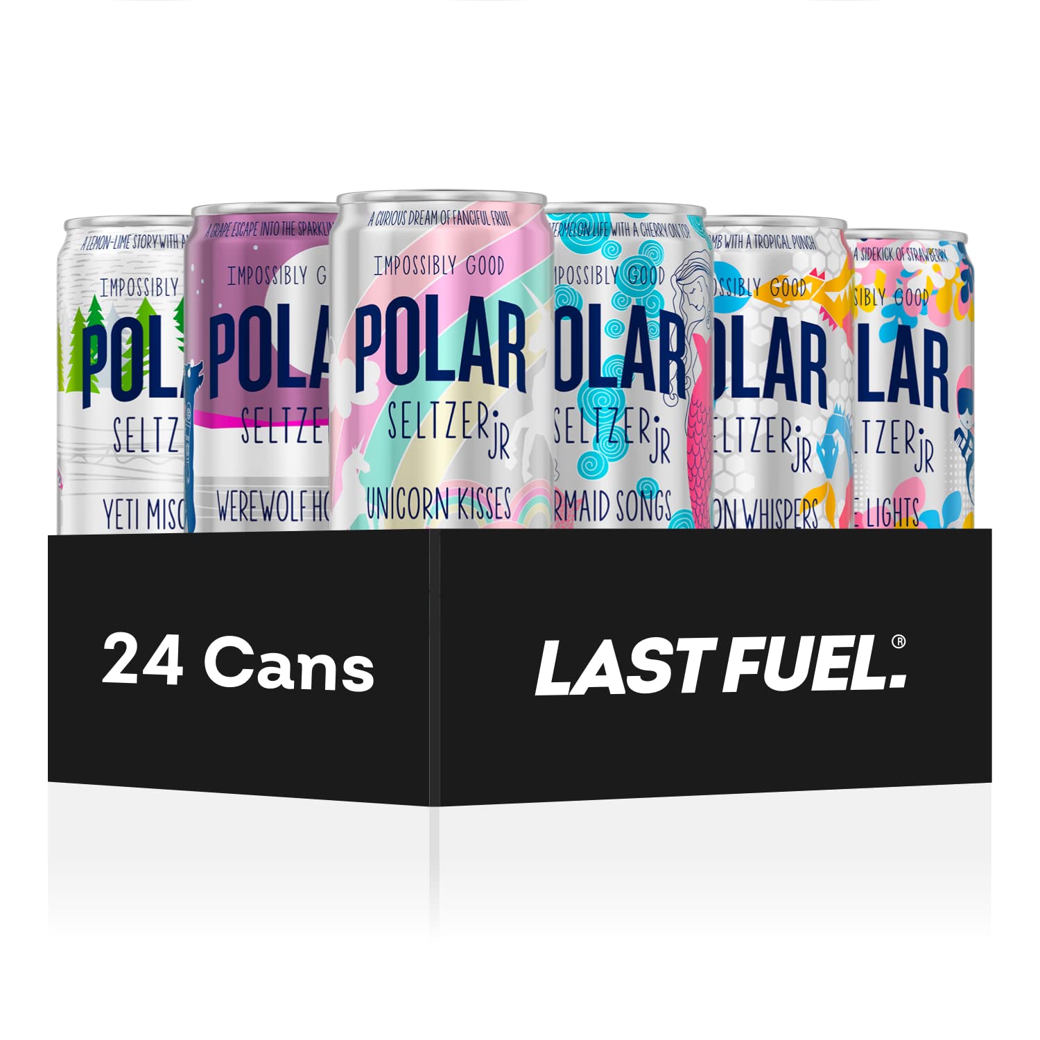 Amazon.com: POLAR 100% Natural Seltzer Jr - 24 Pack - The Impossibly ...