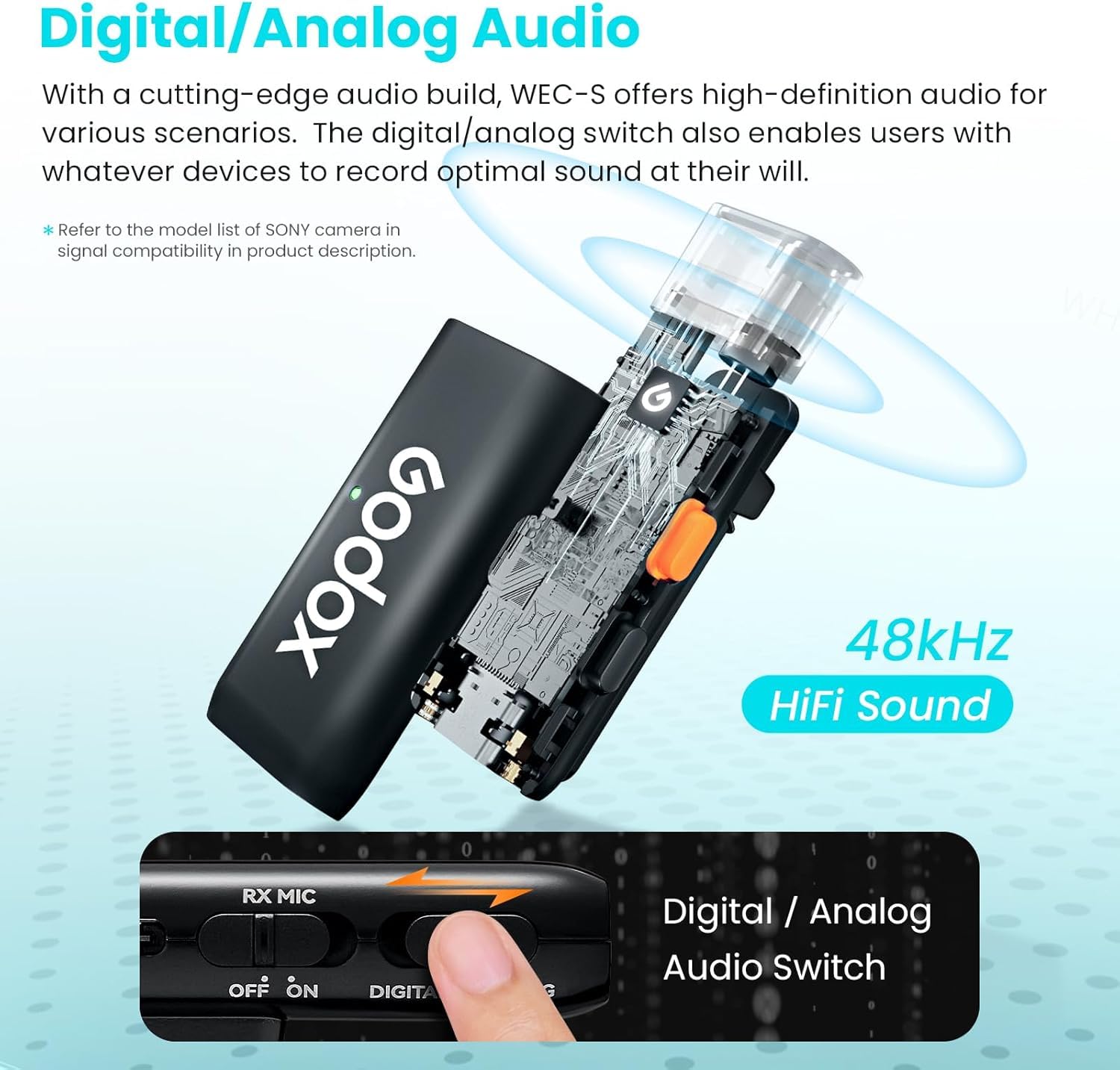 Snapklik.com : Godox WEC-S Kit2 Wireless Microphone System For Sony ...