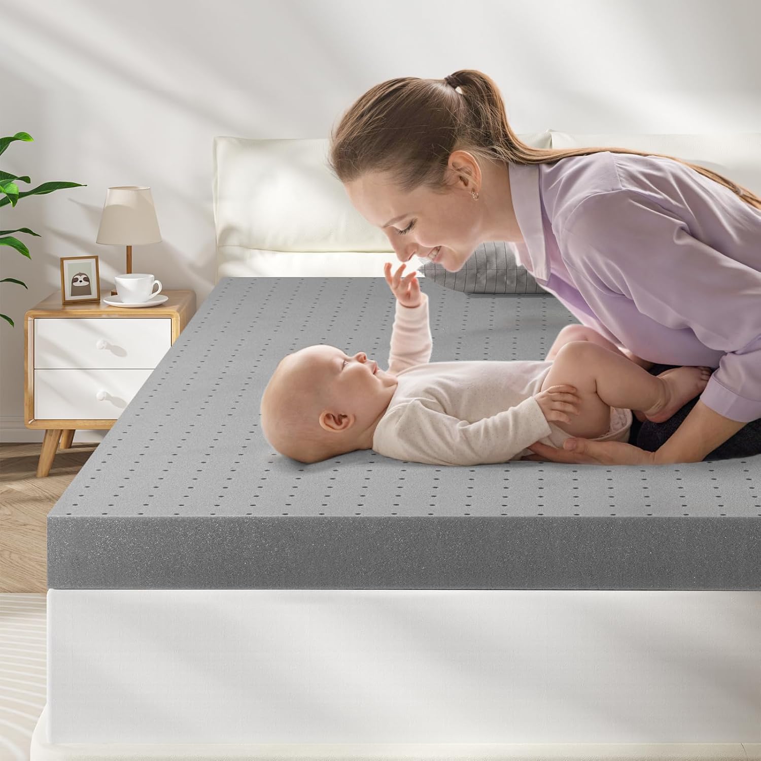 Amazon.com: VISCOFLEX 3 Inch Mattress Topper King - Firm High Density ...