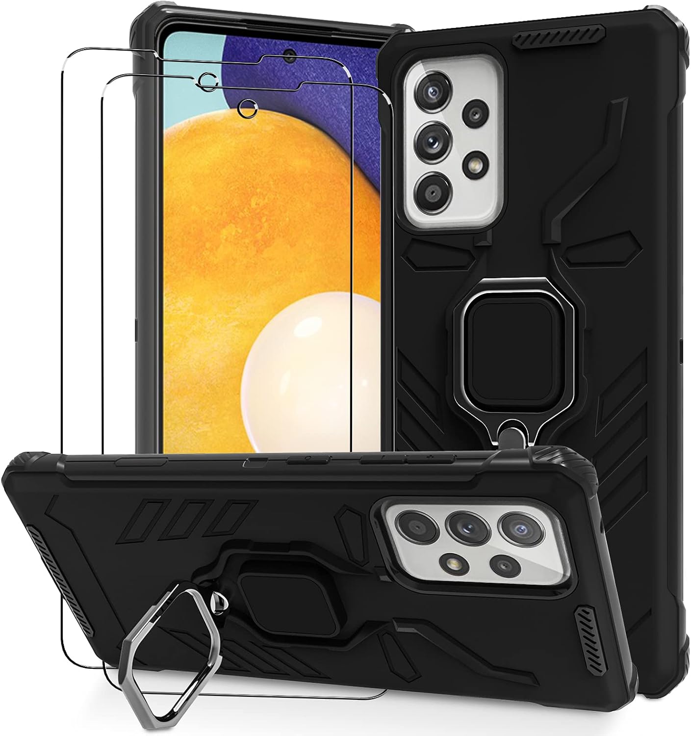 Amazon.com: Galaxy A52 5G Case, Samsung A52 Case A526U with Screen Protector [2 Packs], Heavy ...