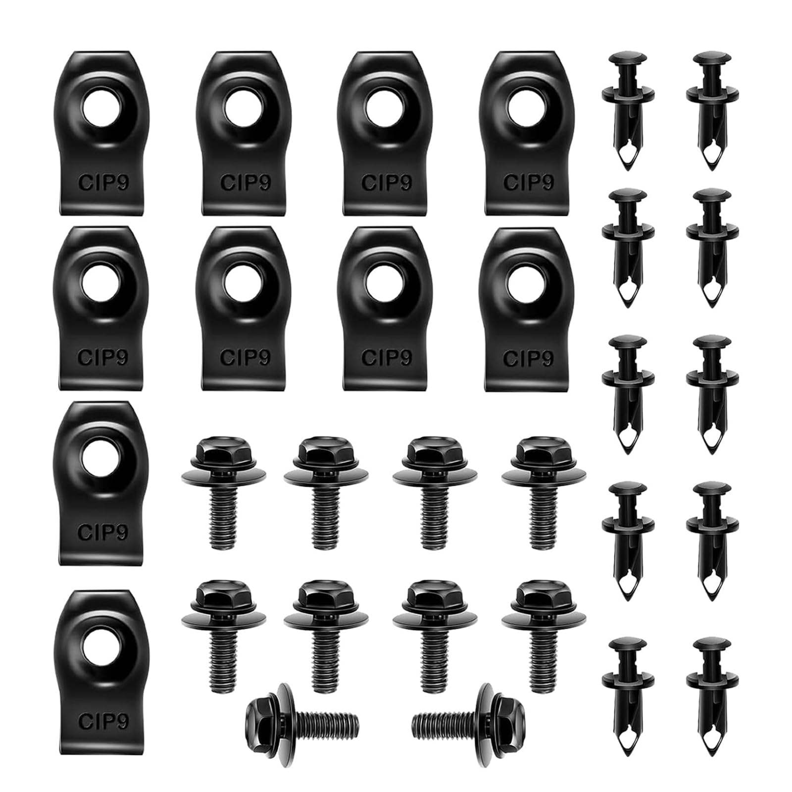 Snapklik.com : Gseigvee Pack-35 Car Fastener Rivet Clips, Durable Metal ...