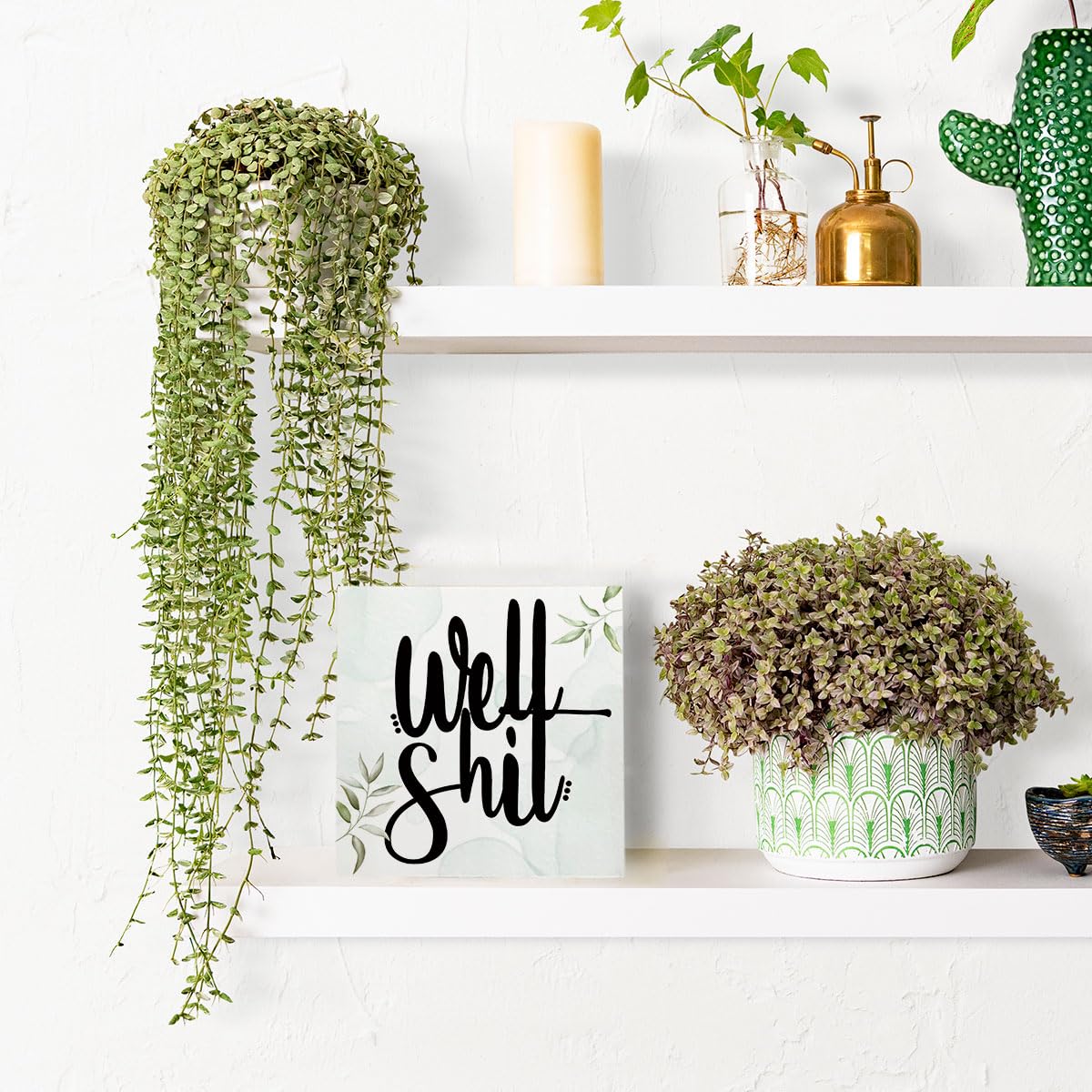 Snapklik.com : Funny Well Wooden Box Sign Rustic Bathroom Theme Wood ...