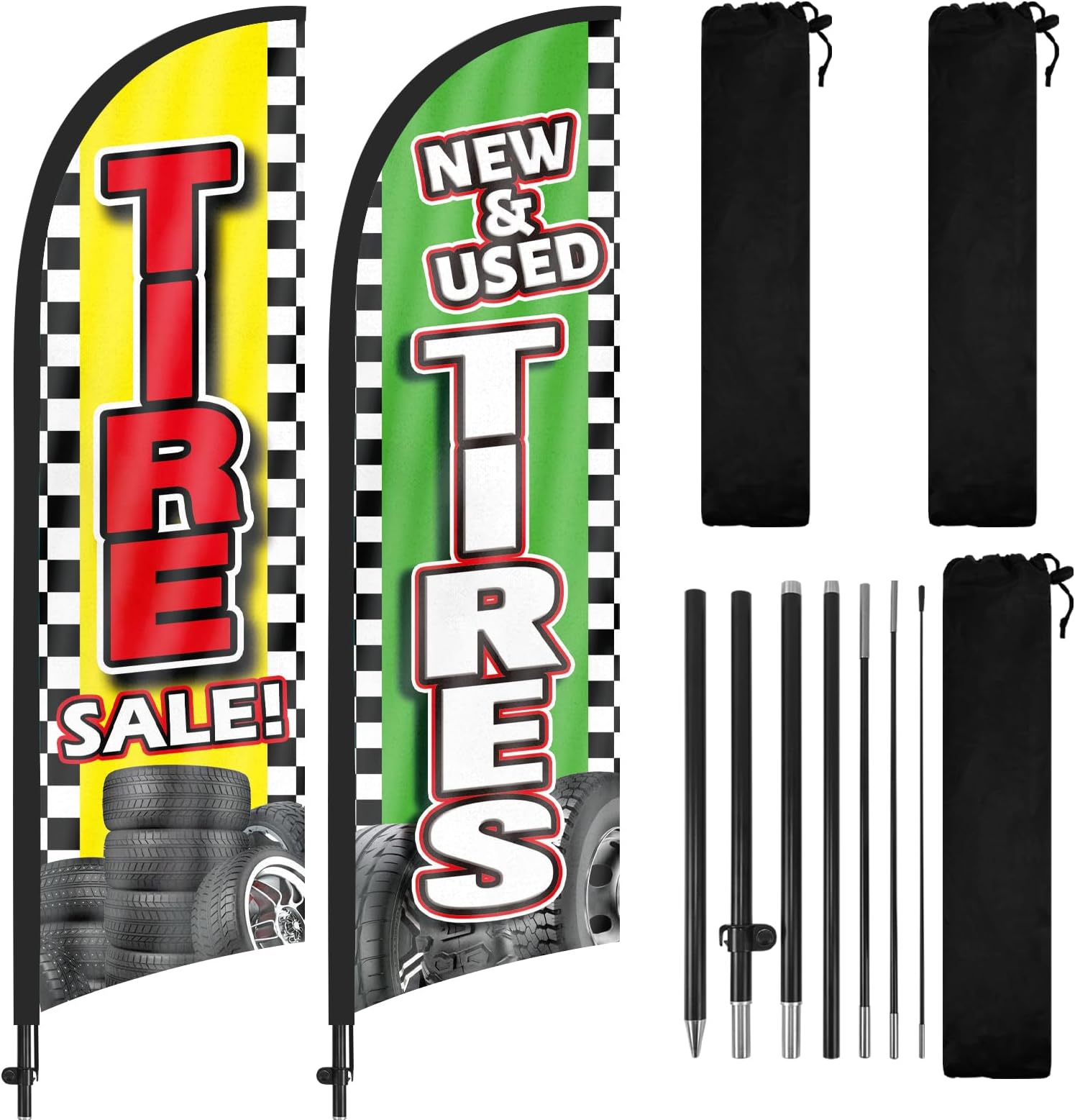 Amazon.com : Tire Sale Swooper Flags, New&Used Tires Sale Advertising ...