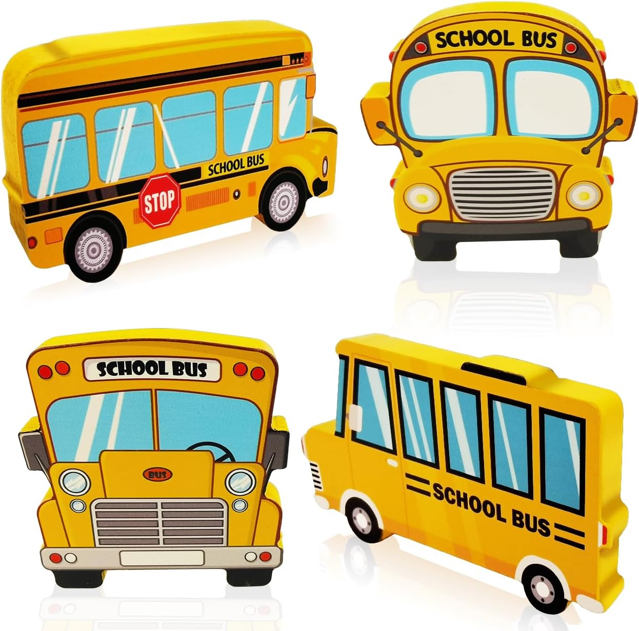 Amazon.com: 4pcs Back to School Decorations Wooden Tiered Tray Table ...