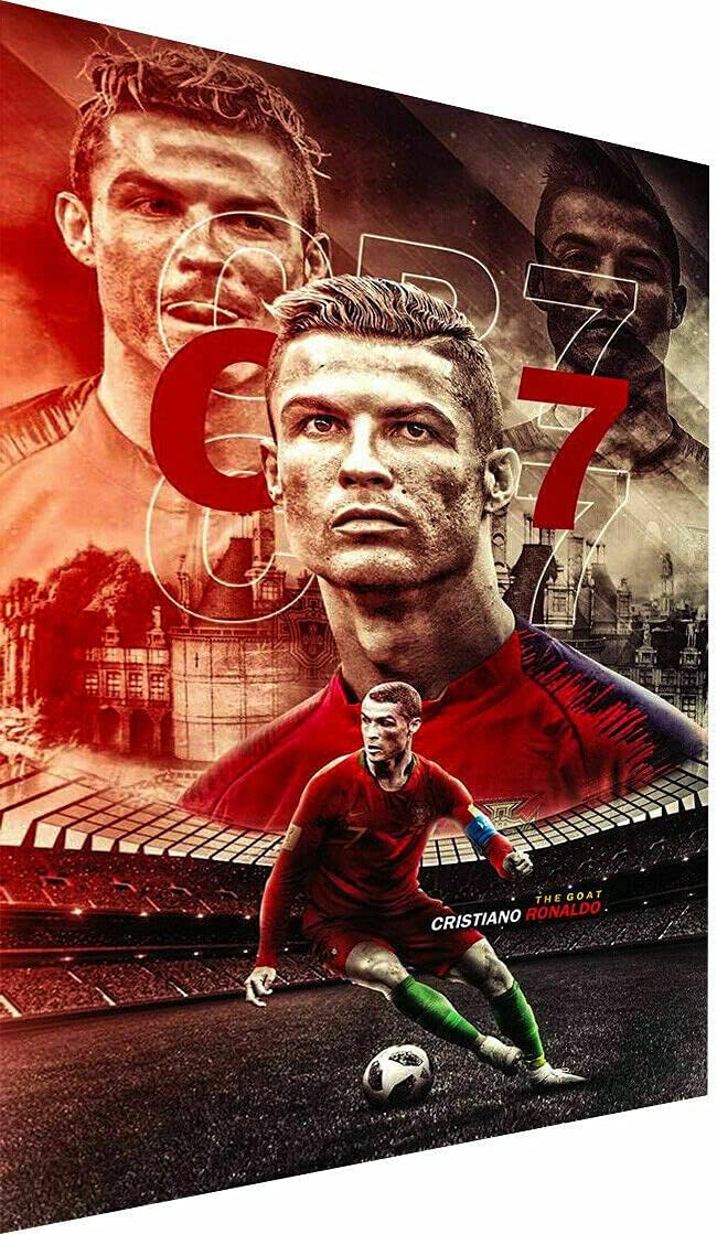 Amazon.de: Magic Canvas Art - Bilder Cristiano Ronaldo CR7 Fußball ...