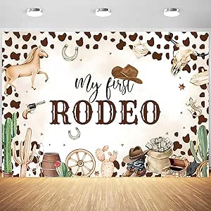 Amazon.com : 7x5ft My First Rodeo Party Backdrop Western Cowboy and ...