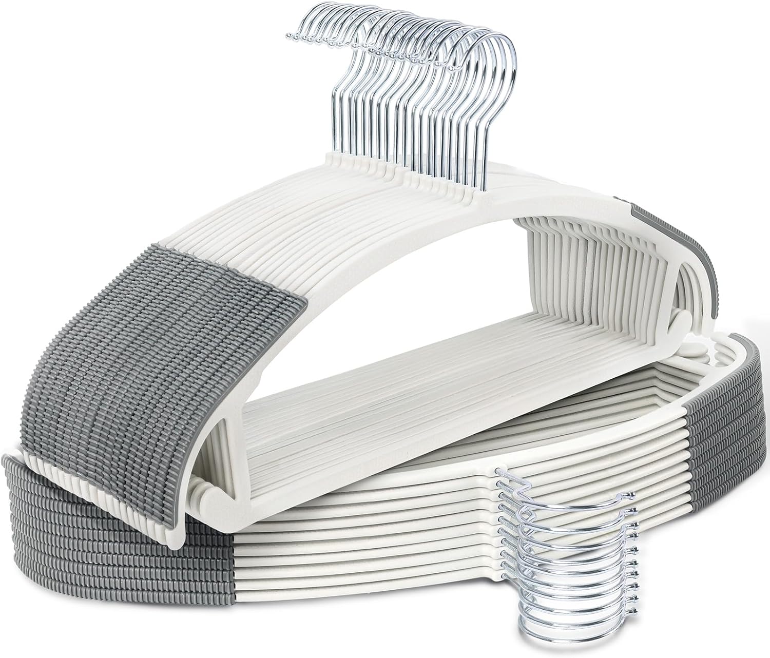 Amazon.com: Sishynio Plastic Hangers 30Pack, Non-Slip Suit Clothes ...