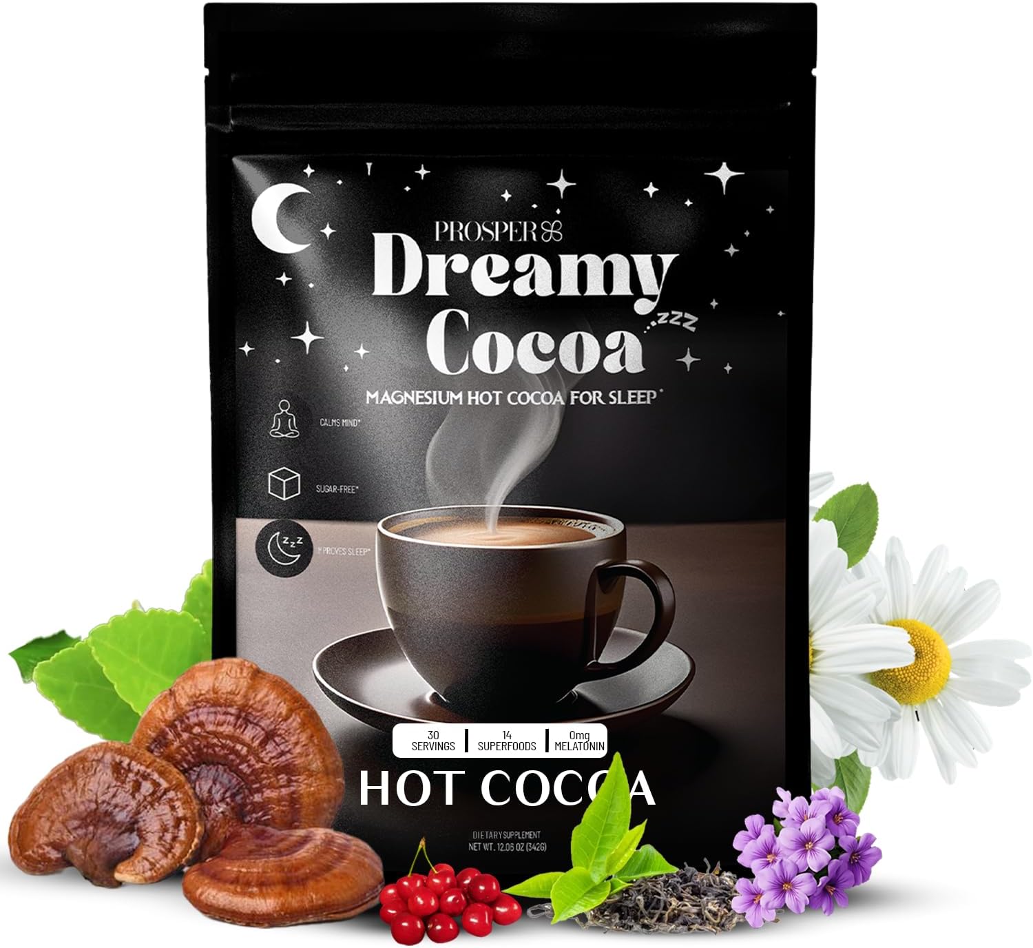 Amazon.com : Prosper Magnesium Hot Cocoa - Organic Melatonin & Sugar ...