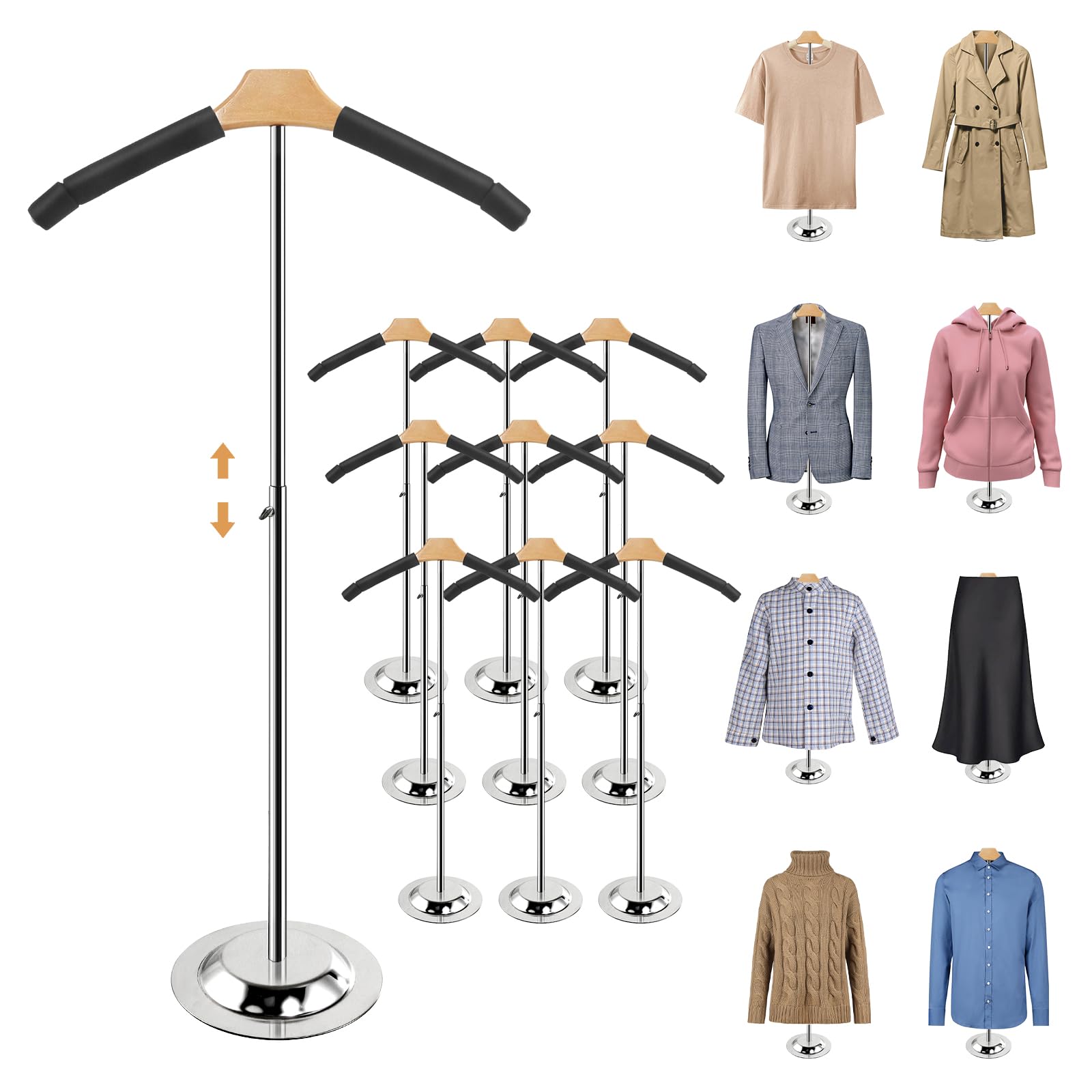 Amazon.com: Fumingpal 20-35 Inch Height Adjustable Shirt Display Stand ...