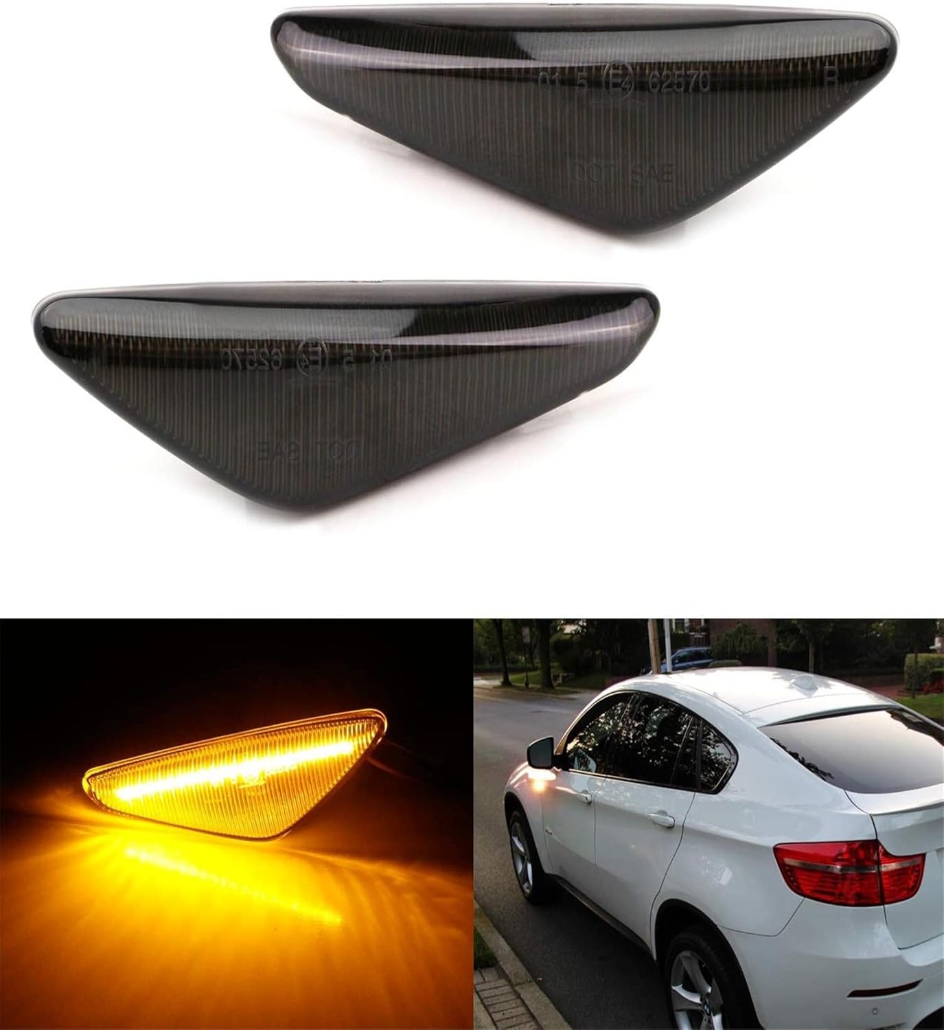 Amazon.com: Dynamic LED Turn Signal Light Sequential Side Mirror Marker ...