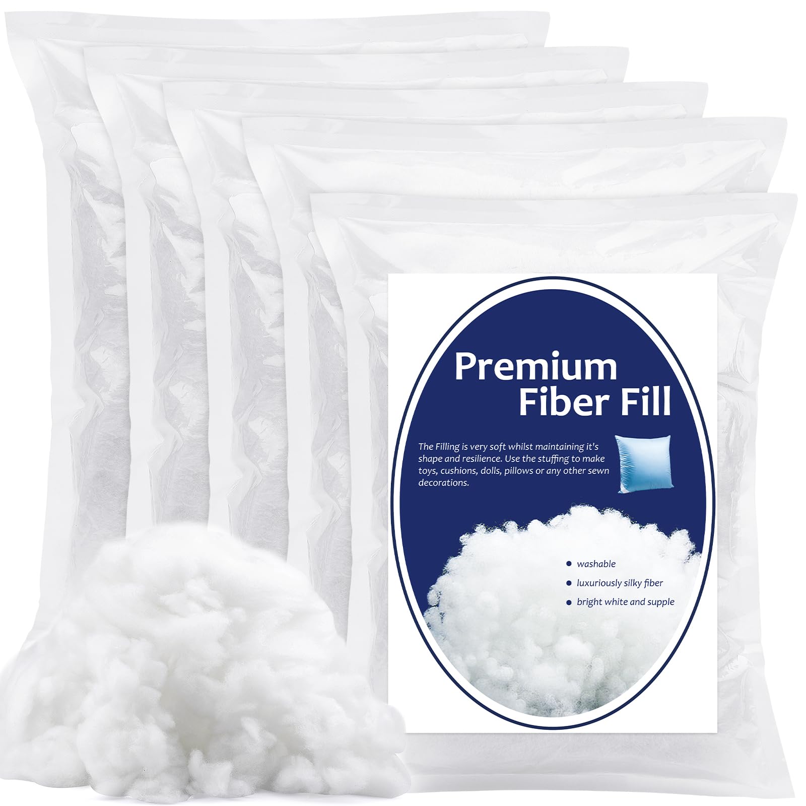 Amazon.com: 700g/24.6oz Polyester Fiber Fill, Premium Fiber Fill ...