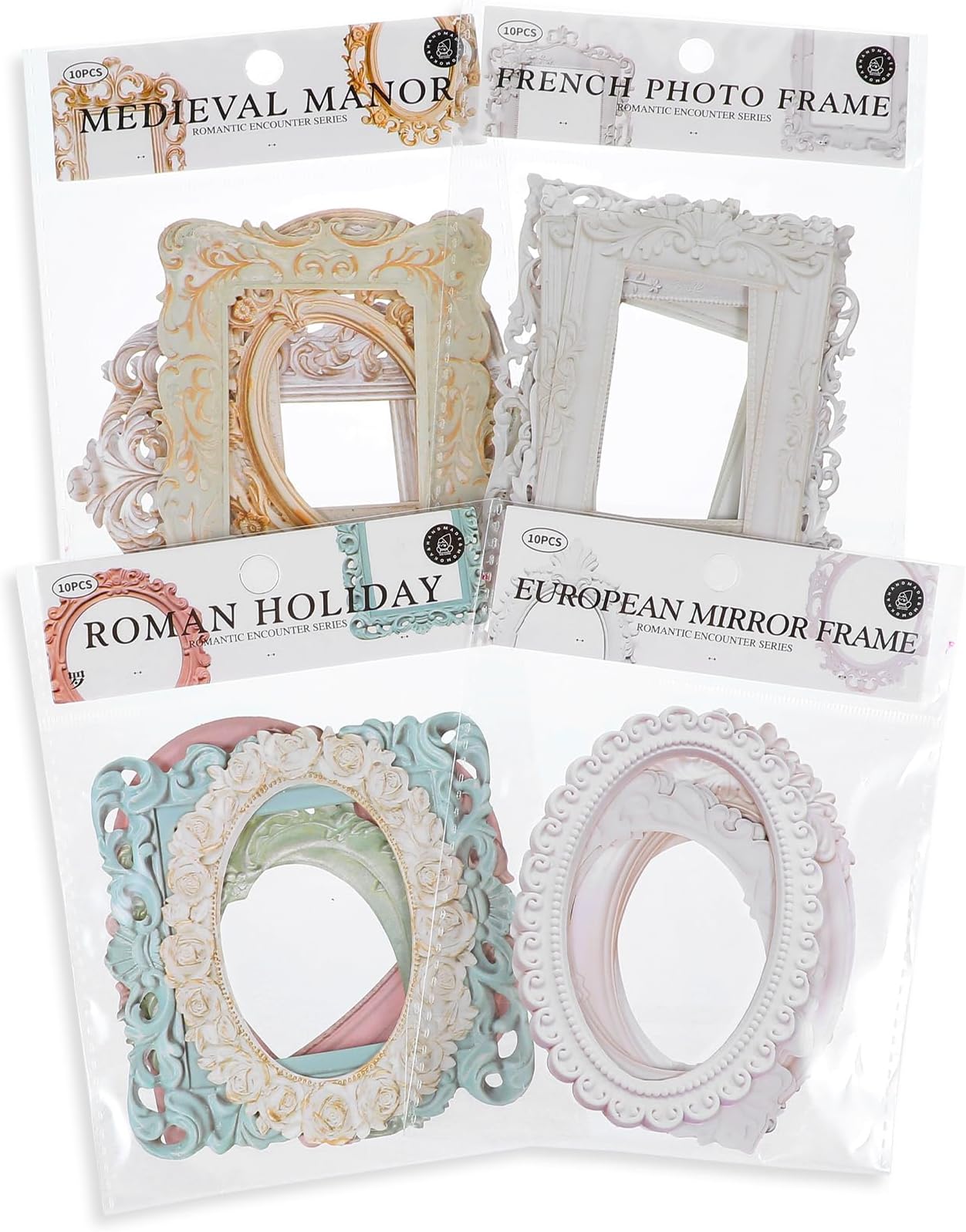 Amazon.com: 40Pcs Scrapbook Frames, Vintage Hollow Embossed Photo Frame ...