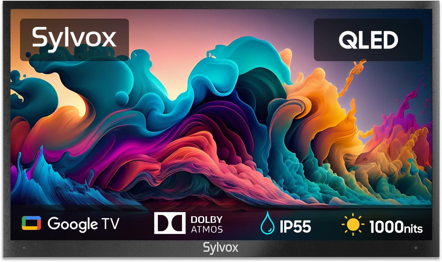 Amazon.com: SYLVOX Outdoor TV, 55'' QLED Smart TV, IP55 Waterproof ...
