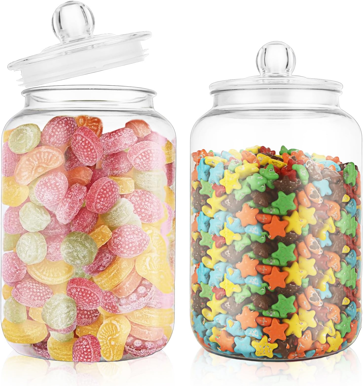 Amazon.com: LANIAKEA 2PCS 128 Ounce Candy & Cookie Jar, 1 Gallon ...