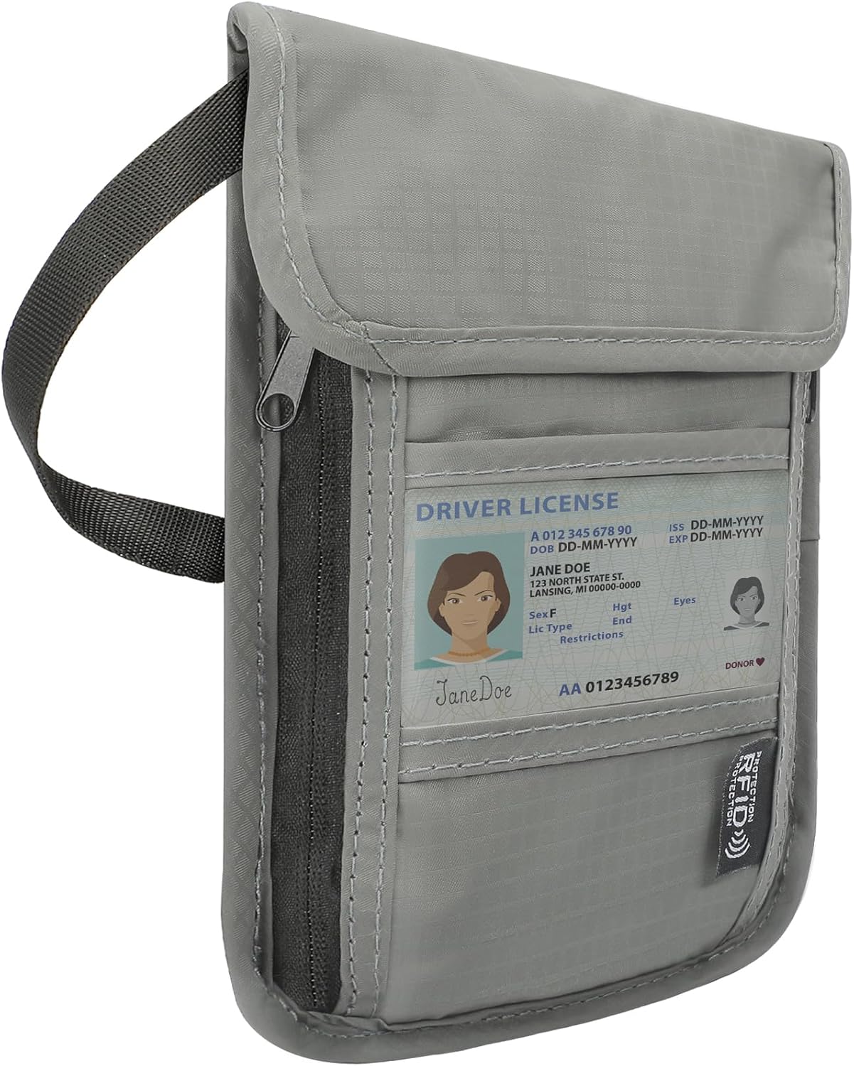 Amazon.com | Meedo Travel Neck Wallet with RFID Blocking, Passport ...