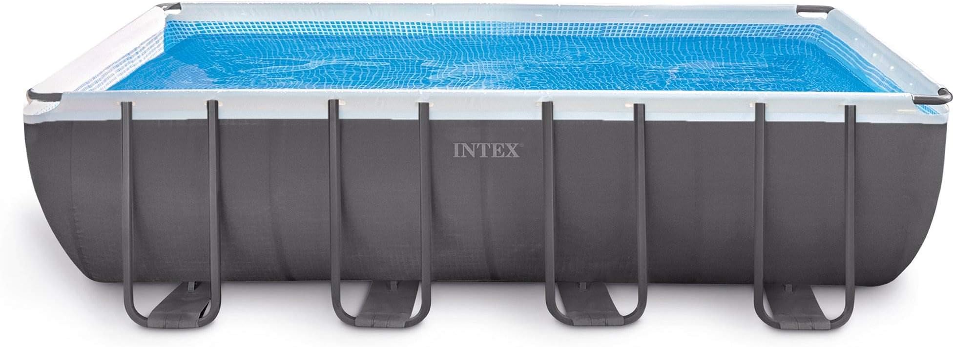 Amazon.com: 18ft X 9ft X 52in Rectangular Ultra Frame Pool Set : Patio ...