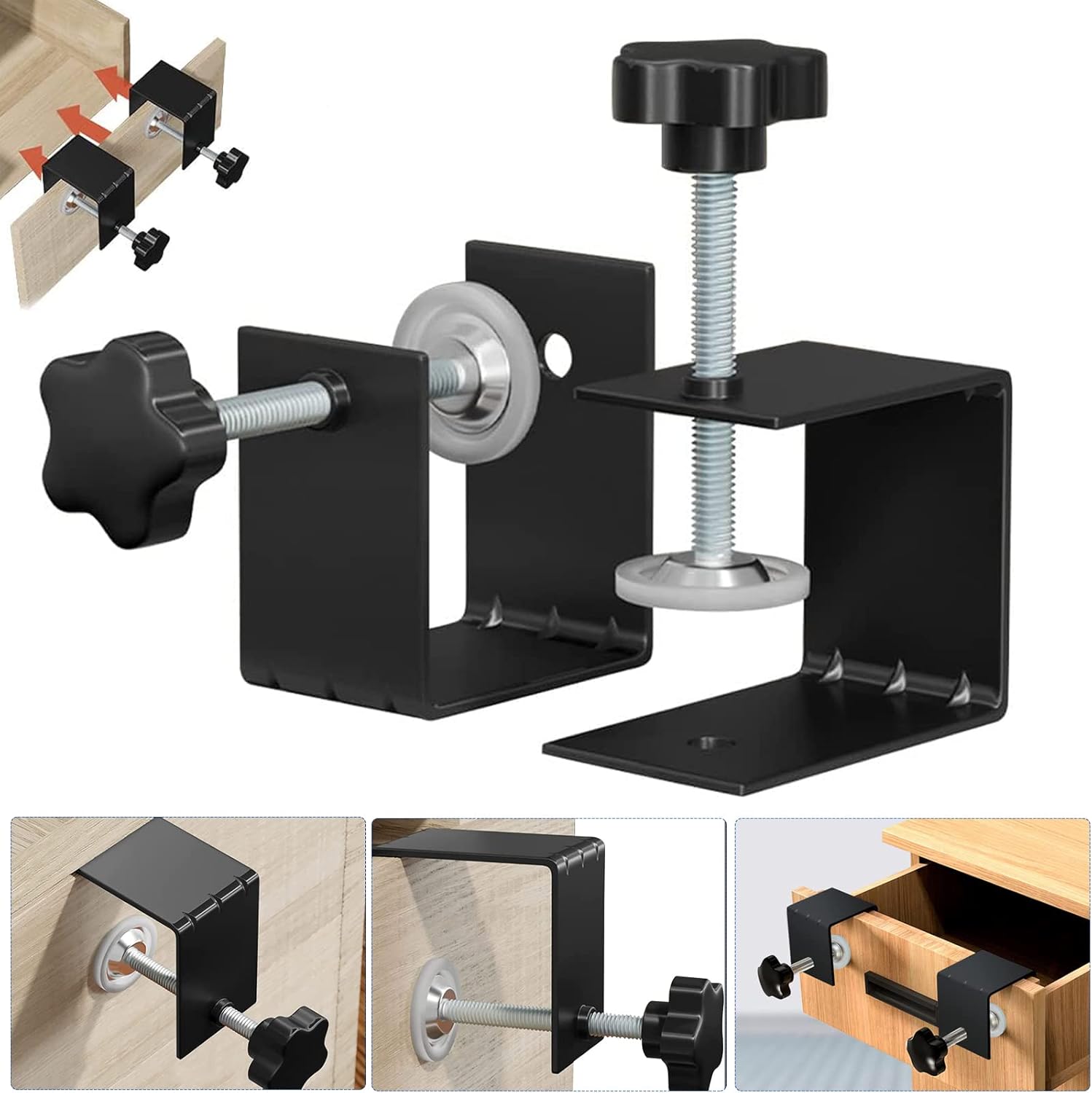 Amazon.com: Drawer Front Installation Clamp | 2 Pack Cabinet Hardware ...