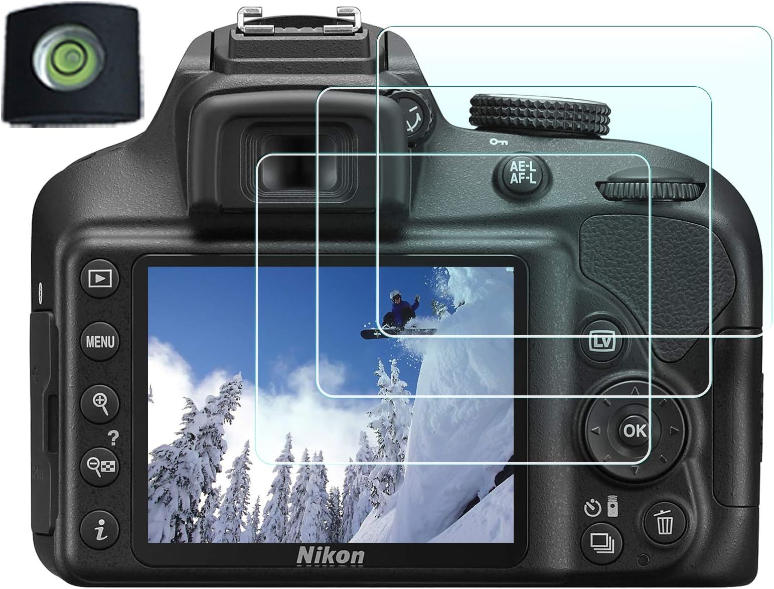 HUIPUXIANG Screen Protector for Nikon D3500 D3400 D3300 D3200 D3100 ...