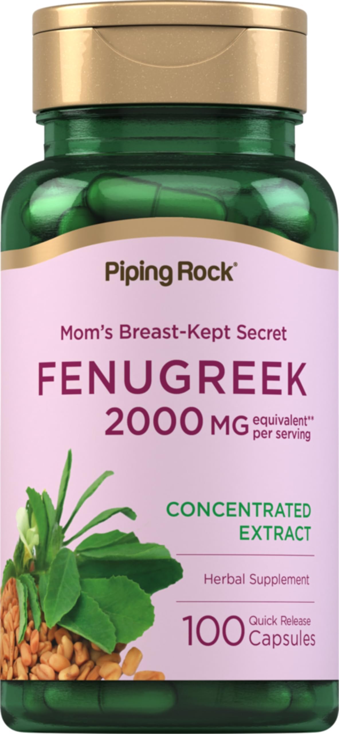 Amazon.com: Piping Rock Fenugreek Capsules | 2000mg | 100 Pills ...