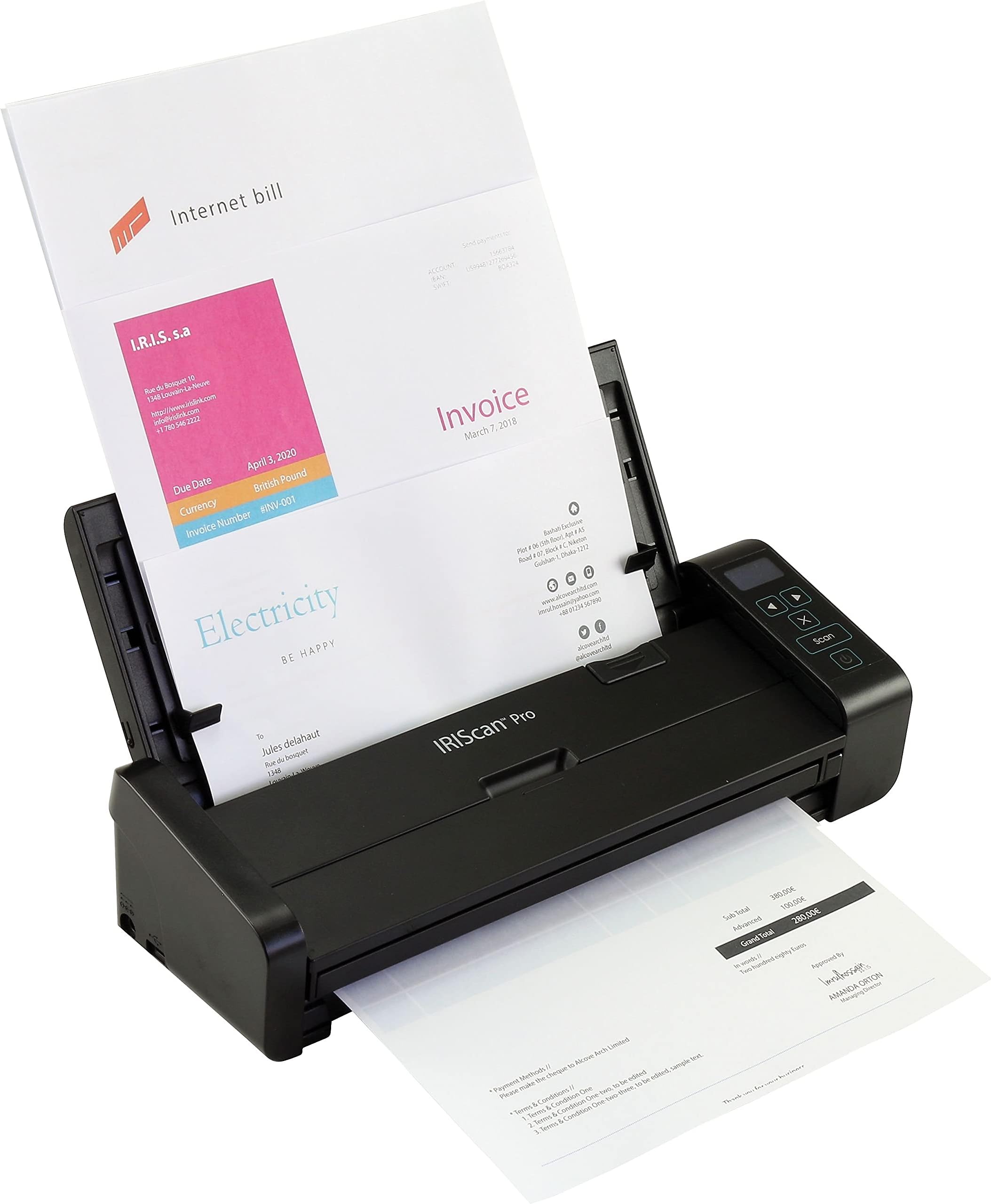 IRIScan Anywhere Scanner de Documents & Scanner Batterie Portable WiFi ...