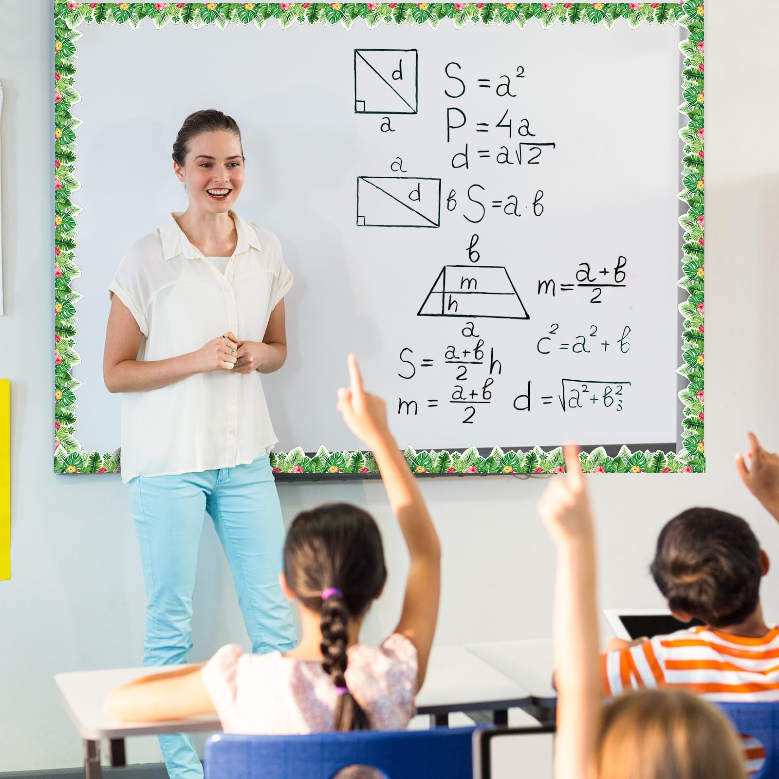 Snapklik.com : Sinload 24 Pcs Boho Magnetic Borders Tropical Leaves ...