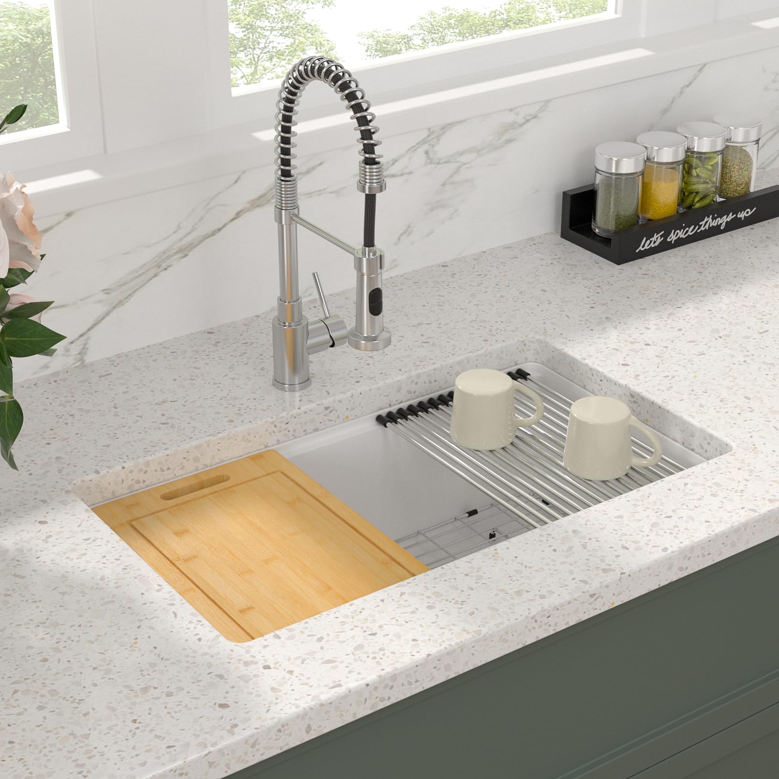 Snapklik.com : 32 Kitchen Sink White Granite Composite - 32 X 19 Inch ...