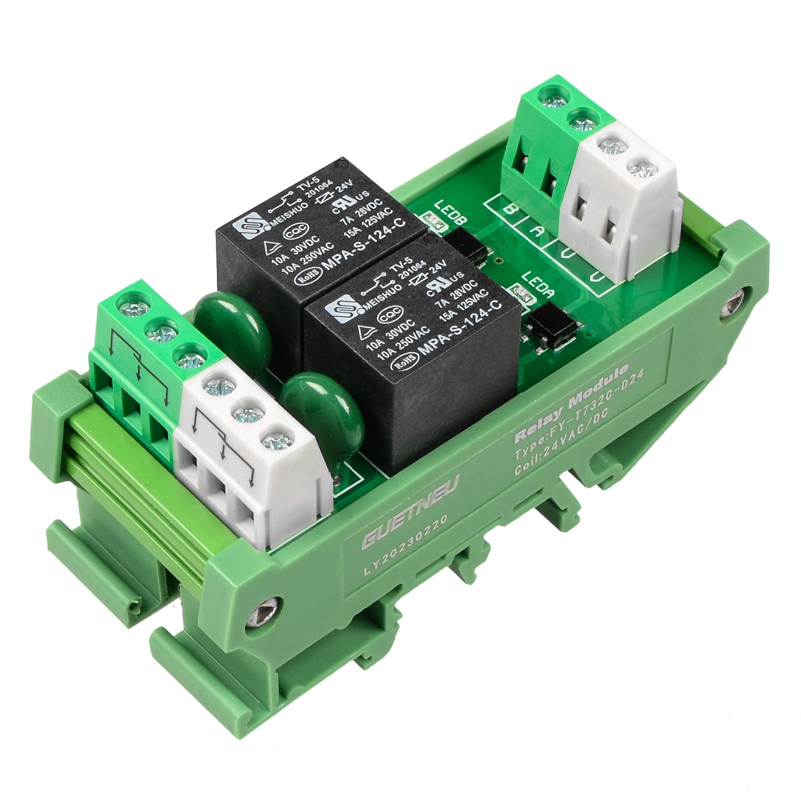 Snapklik.com : GUETNEU Relay Board, Relay Module 2 Channel 1 SPDT DIN ...
