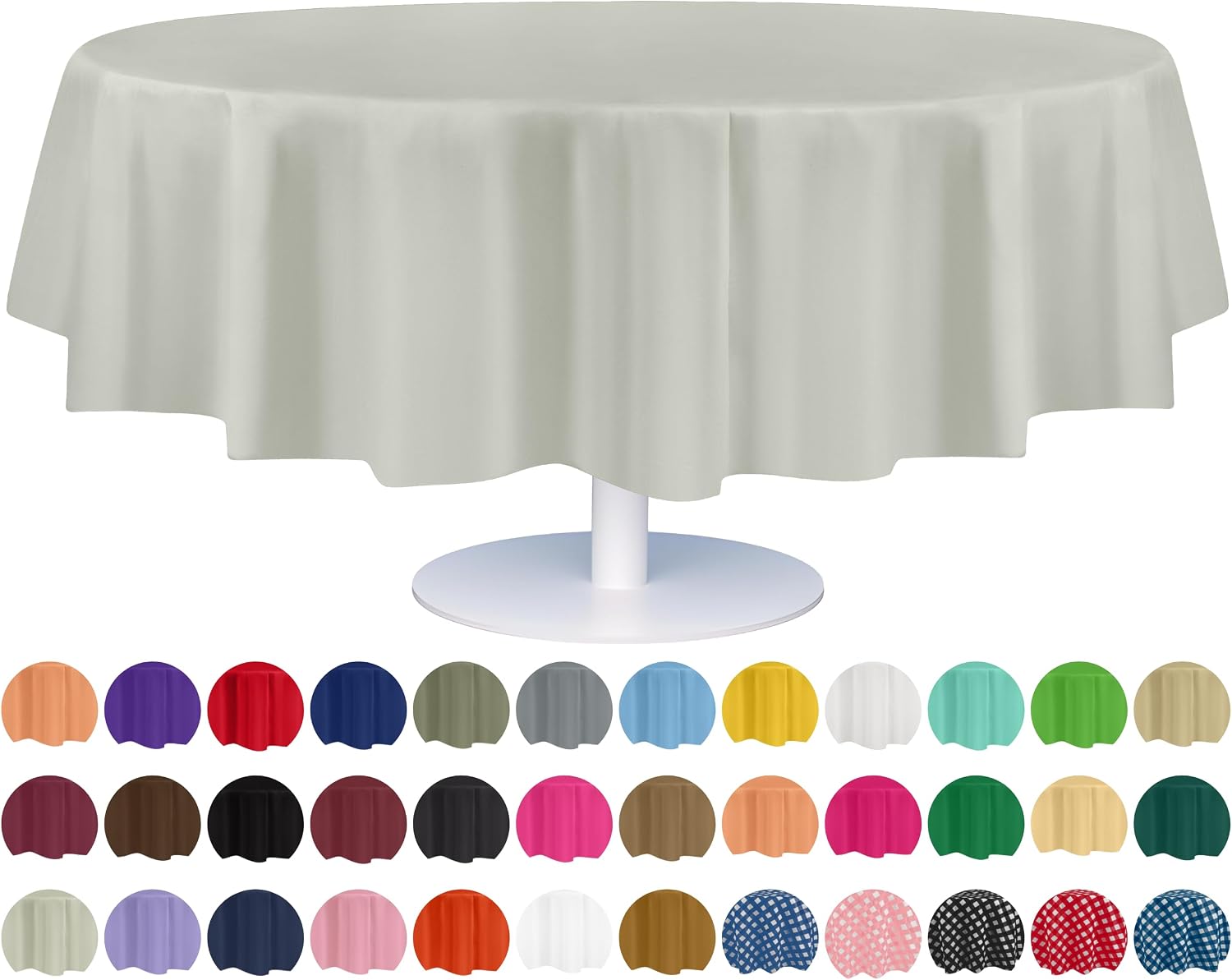 Amazon.com: Grandipity 12 Pack Premium Disposable Plastic Tablecloth 84 ...