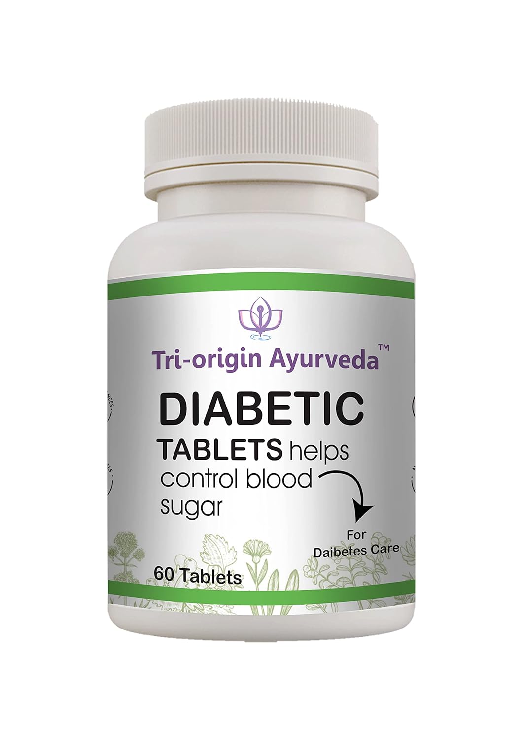 Buy Tri-Origin Ayurveda Diabetic Tablets, Supports Sugar Control for ...