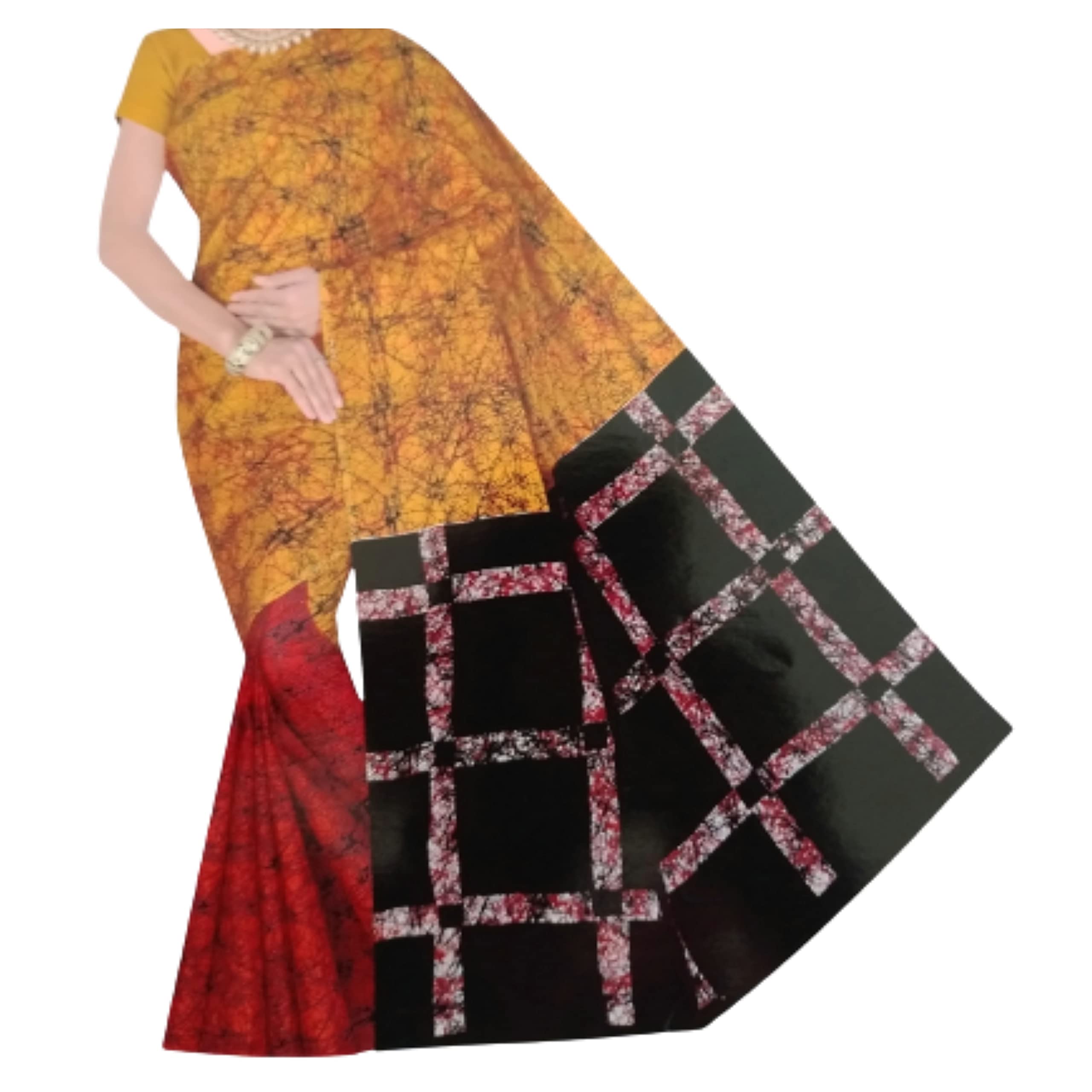 New Pravuji awesome batik print saree,pure cotton fabric,available in ...