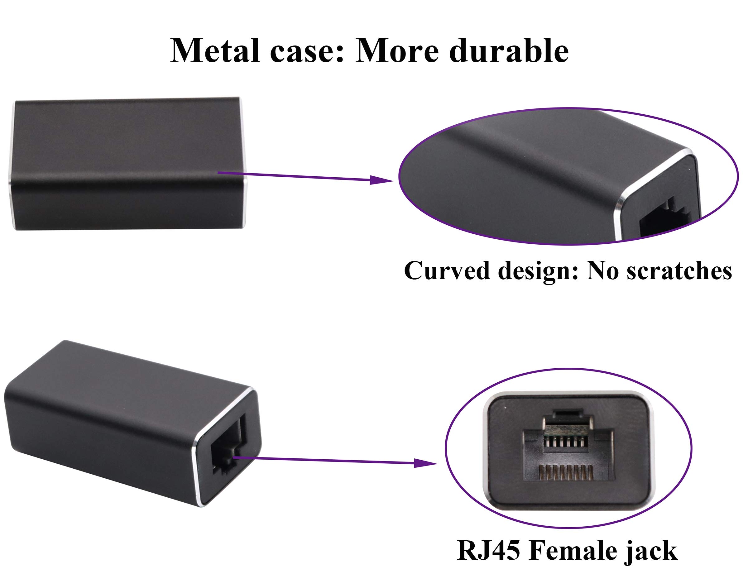 Snapklik.com : AAOTOKK RJ45 Coupler, Metal Shell RJ45 Female To Female ...