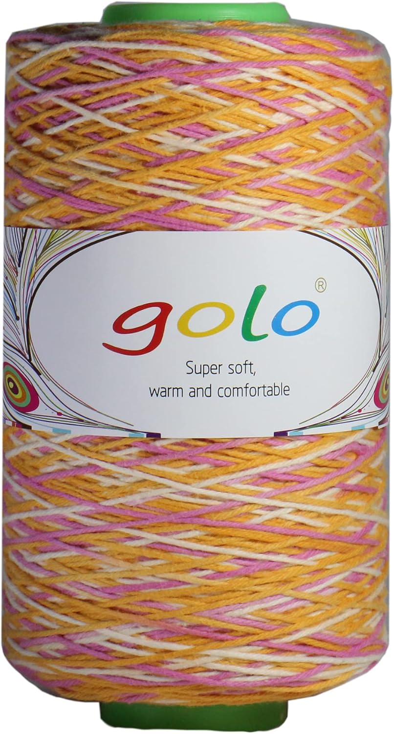 Amazon.com: golo Cotton Cone Yarn 6/4 Crochet Yarn for Hand Knitting ...
