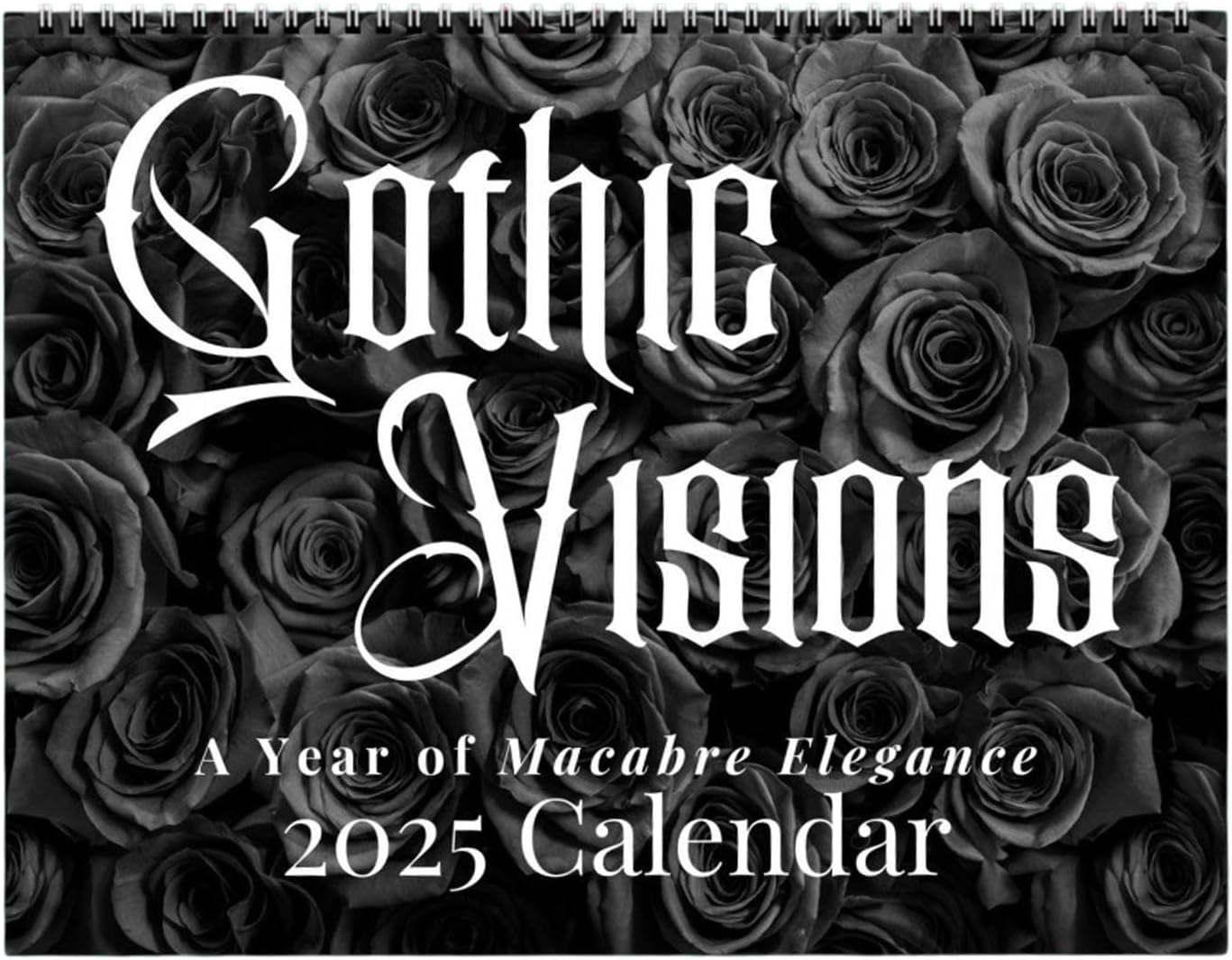 Gothic Calendar 2025, Black Spooky Wall Calendar 2025, Monthly Wall ...