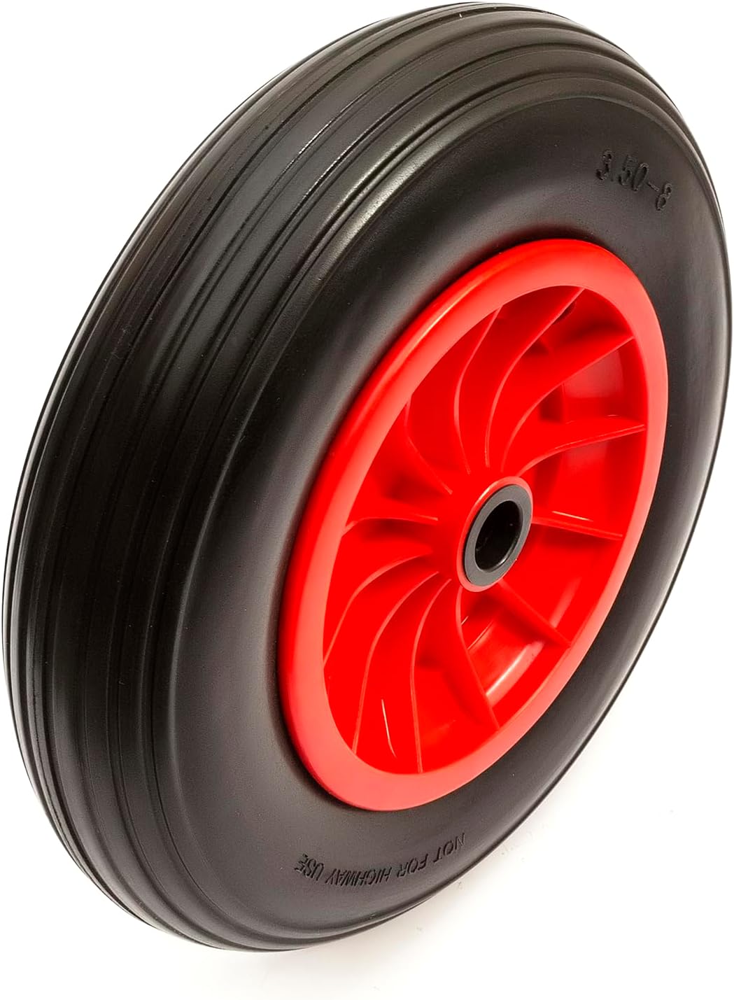 14 Inch 3.50-8 PU Puncture Proof Solid Tyre & Wheel Roller Bearings ...