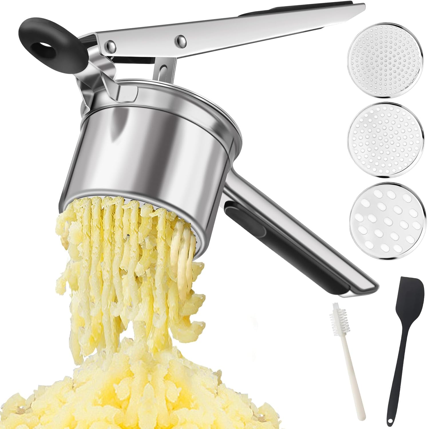 Amazon.com: Potato Ricer, Heavy Duty Stainless Steel Potato Masher and ...