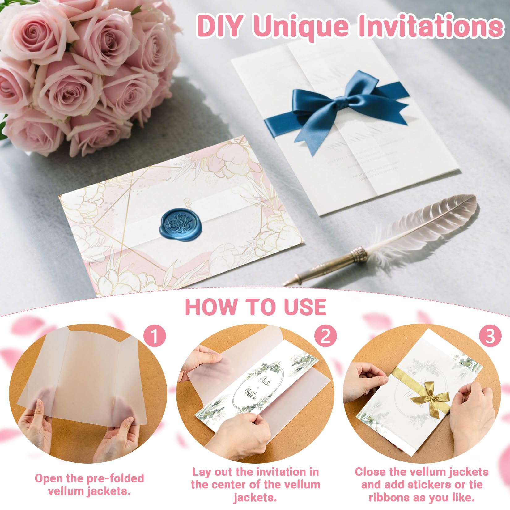 Snapklik.com : Pre-Folded Vellum Paper - 20 PCS Pre-Folded Vellum ...
