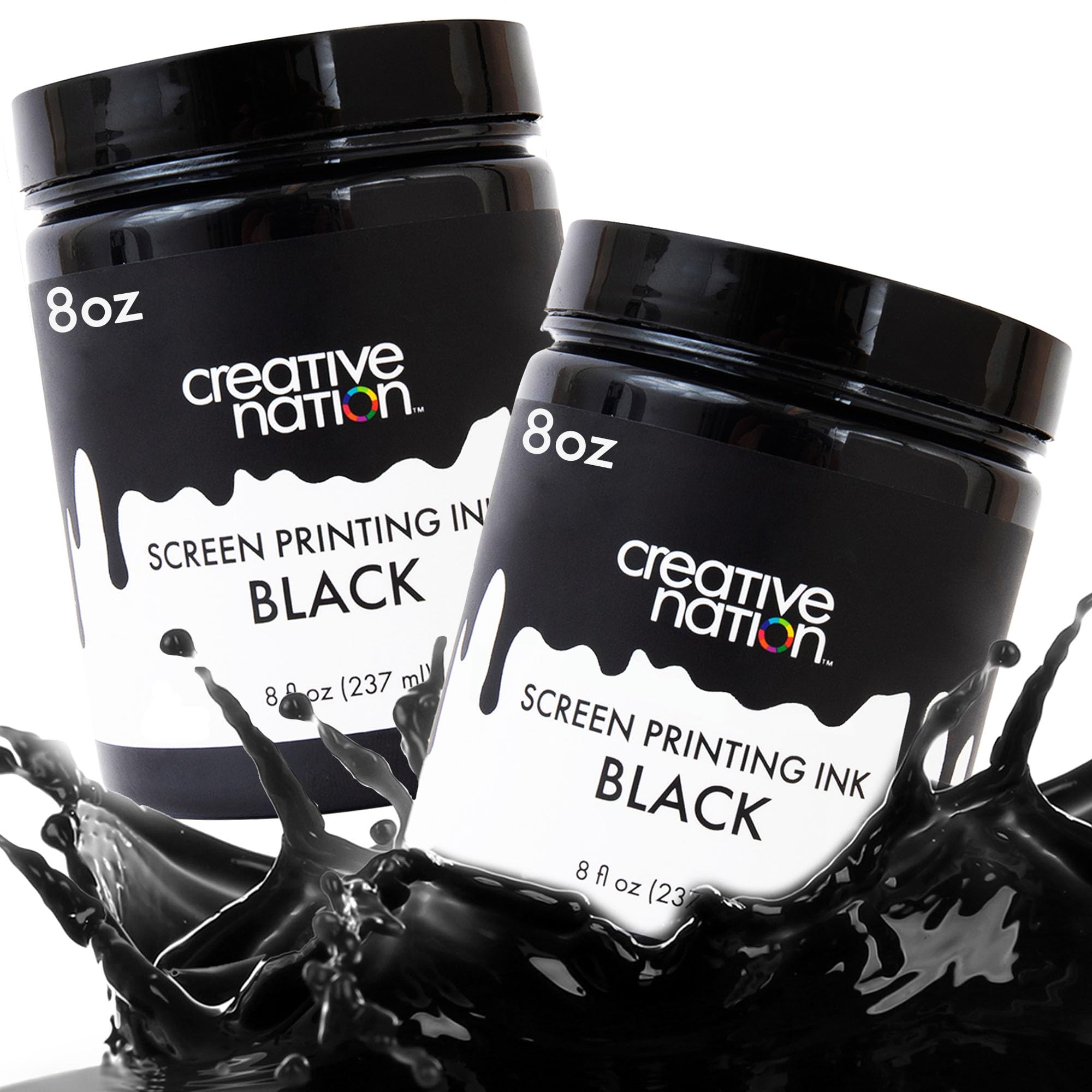 Amazon.com : Fabric Screen Printing Ink 2-Pack - 16 Oz. of Water Based ...