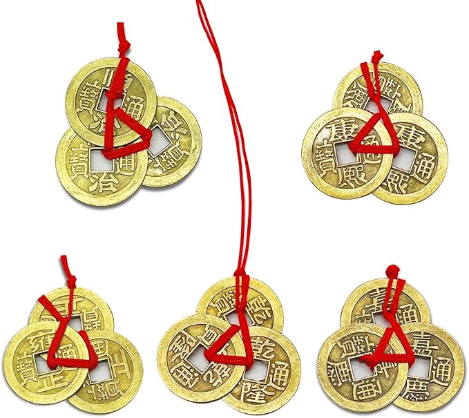 15 Bunches Chinese Coins,Chinese New Year Coins,Chinese Feng Shui Coins ...