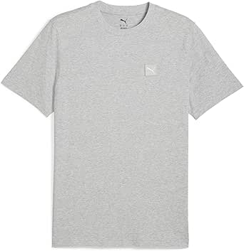 Puma ESS ELEVATED Tee Light Gray Heather gray Tees for Male Adults size ...