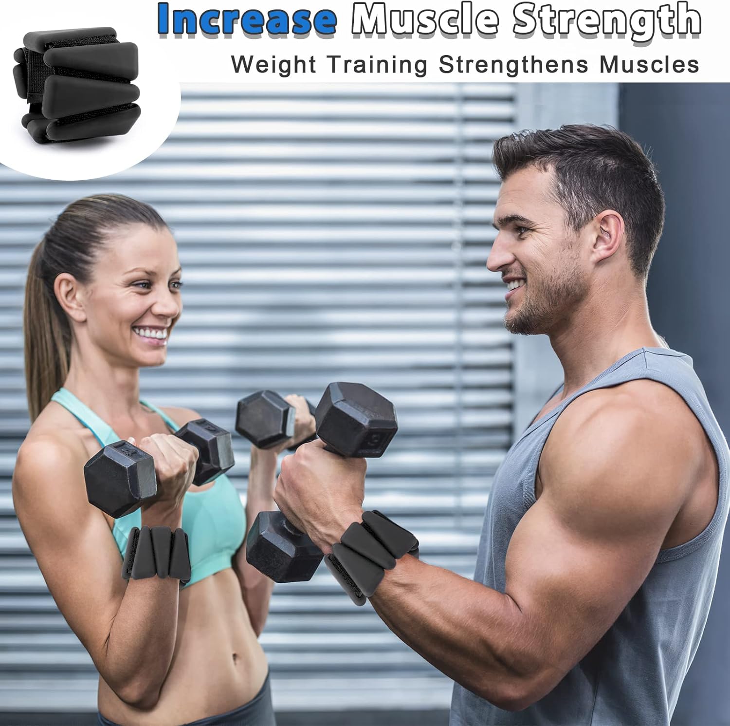 Buy Adjustable Ankle Weights for Women Men Kids, Biupky 1 Pair 2 lb ...